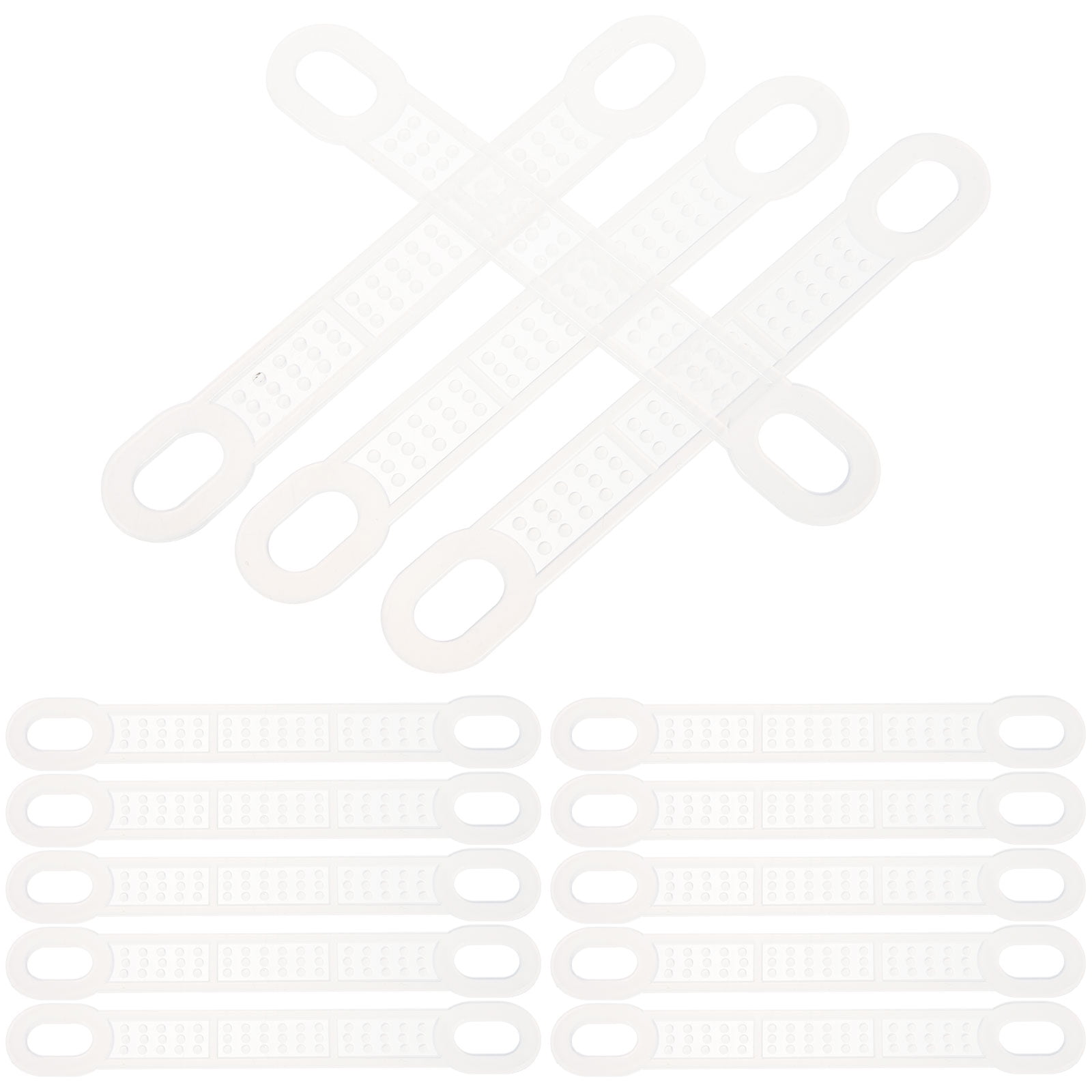 HAMPPLIES Silicone Coat Hanger Strips 50Pack Transparent Rectangular ...
