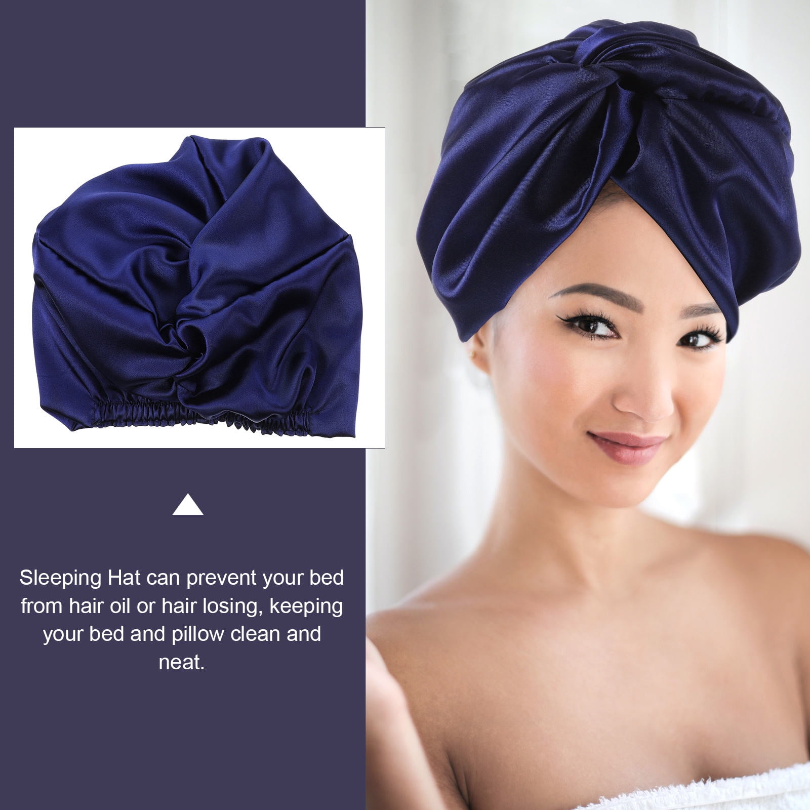 HAMPPLIES Sleep Bonnet for Women 1Pcs Imitated Silk Fabric Hair ...