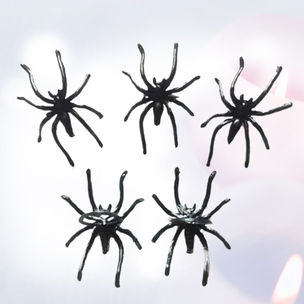 HAMPPLIES Spider Accessories 144Set Plastic Rings for Costume and Party ...