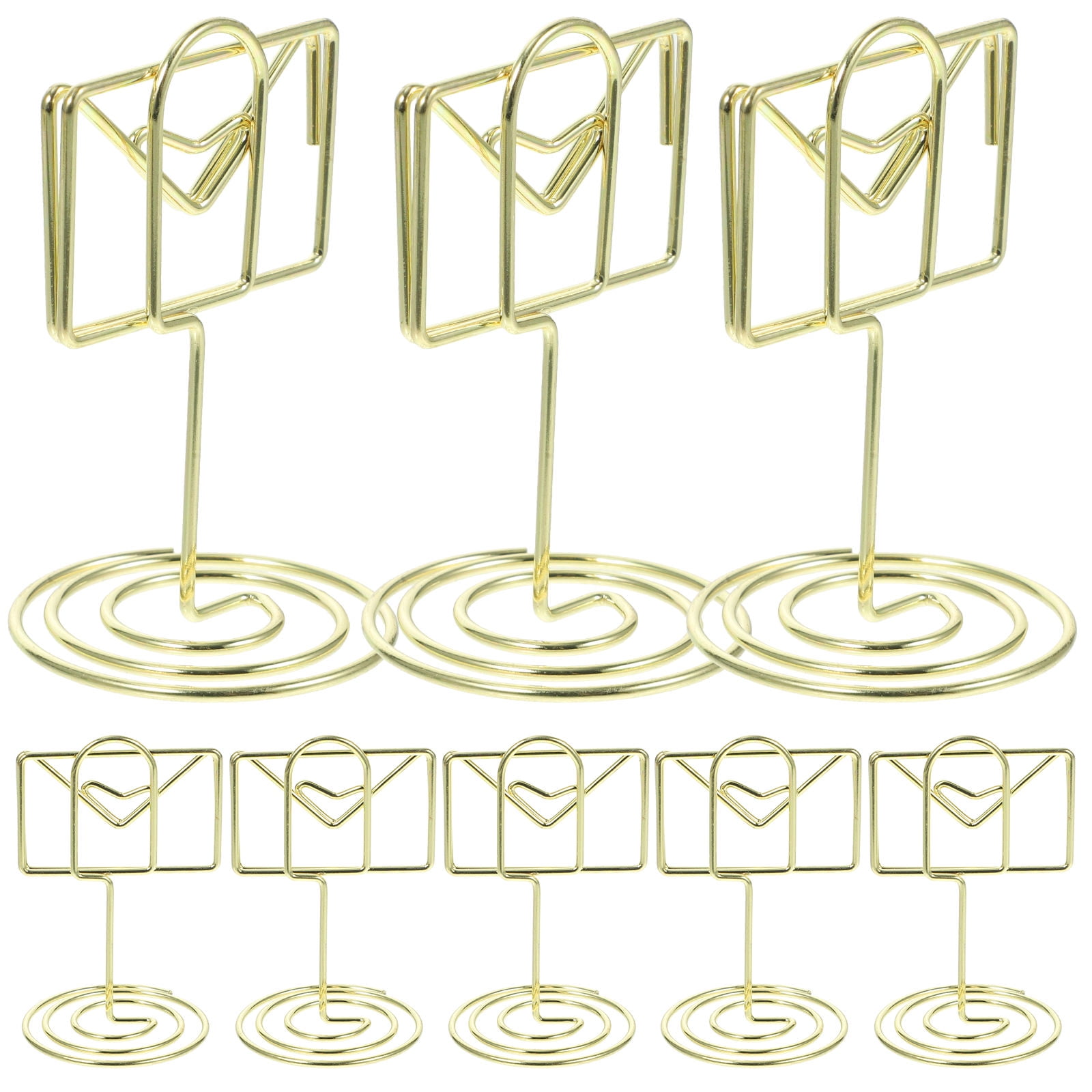 HAMPPLIES Table Number Stands 20Pcs Memo Clip Golden Steel Wire ...