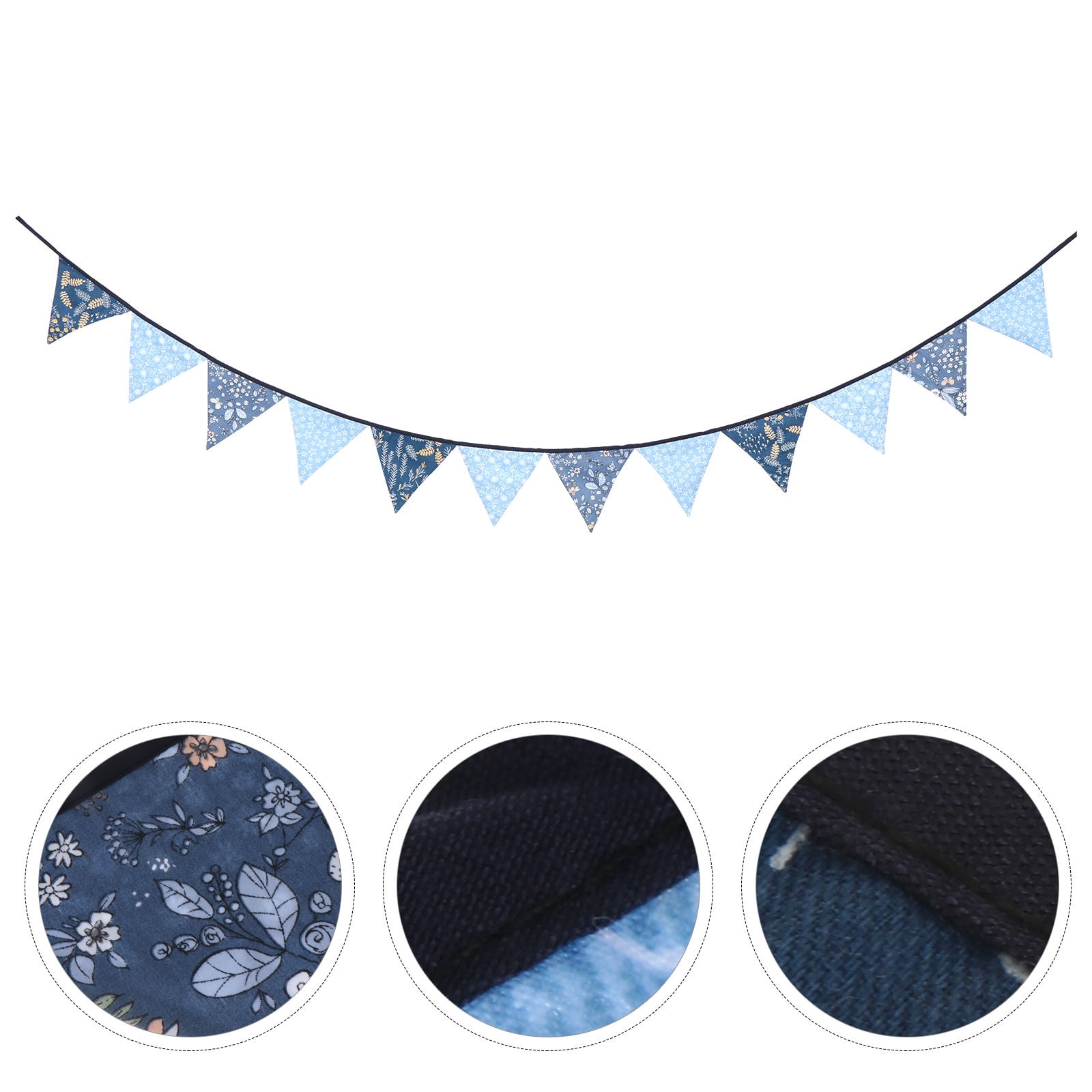 HAMPPLIES Triangle Bunting Flag 1 Set Cotton Material for Indoor and ...