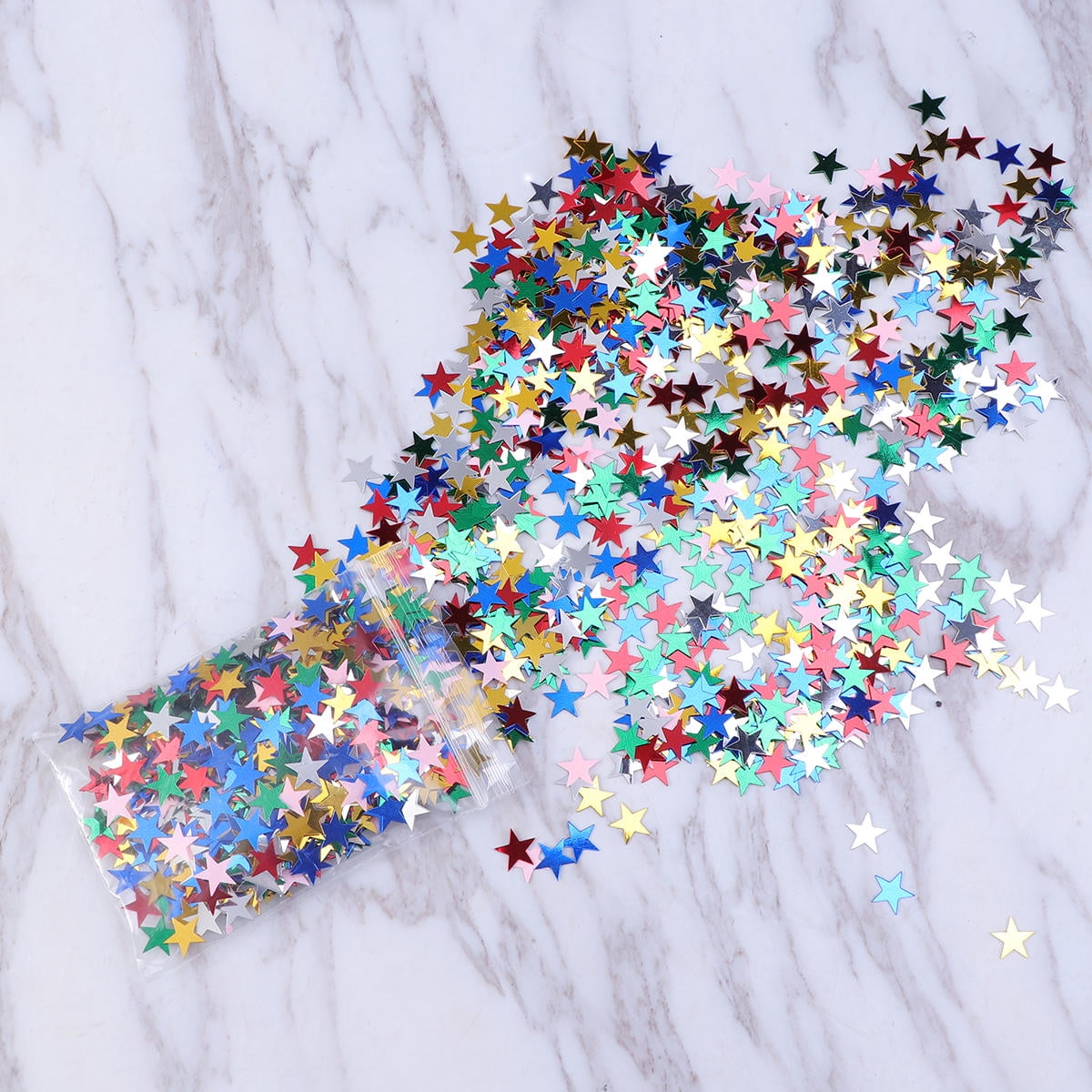 HAMPPLIES Wedding Star Confetti 5000 Pcs Assorted Color Plastic Stars ...