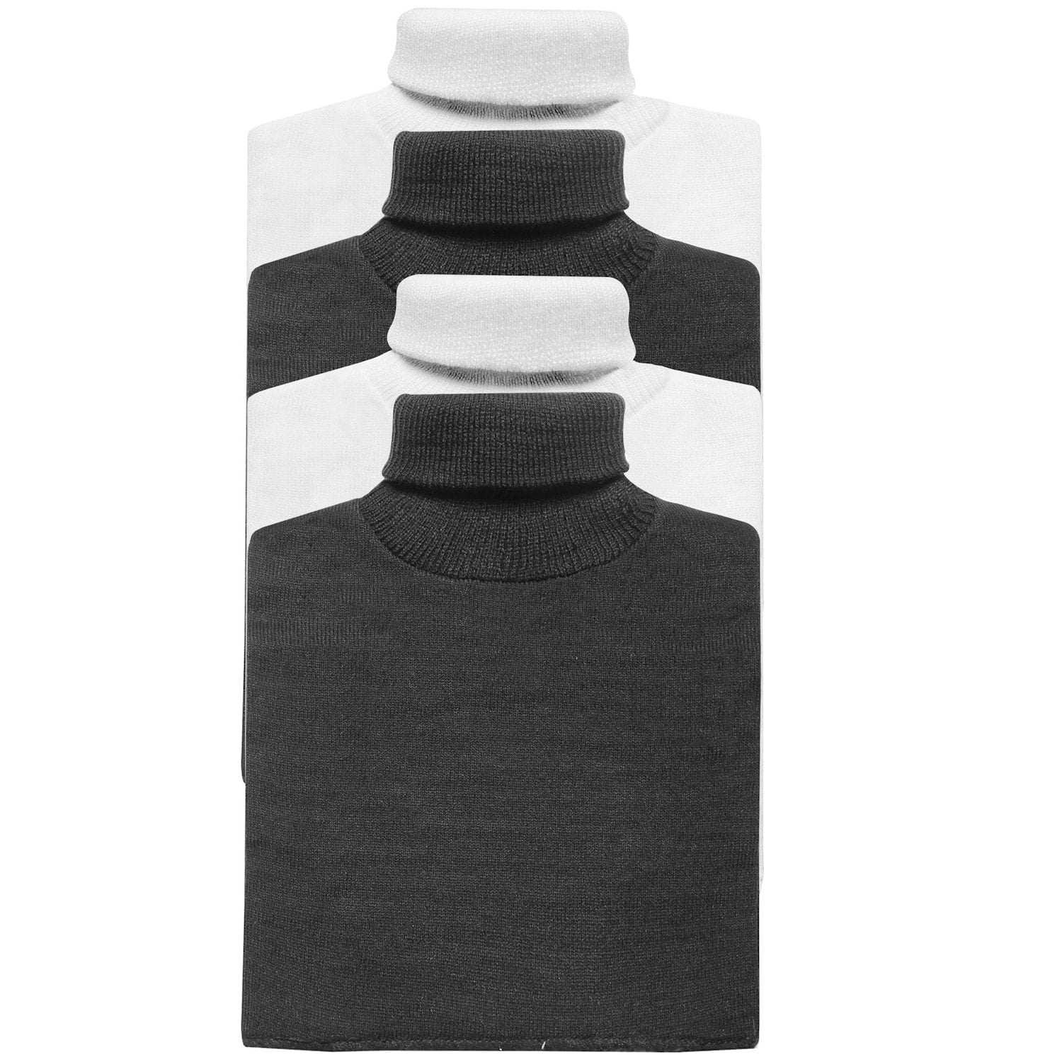 HAMPTON DIRECT Unisex Dickie: Set of 4 Regular Size Faux Turtlenecks, 2 ...