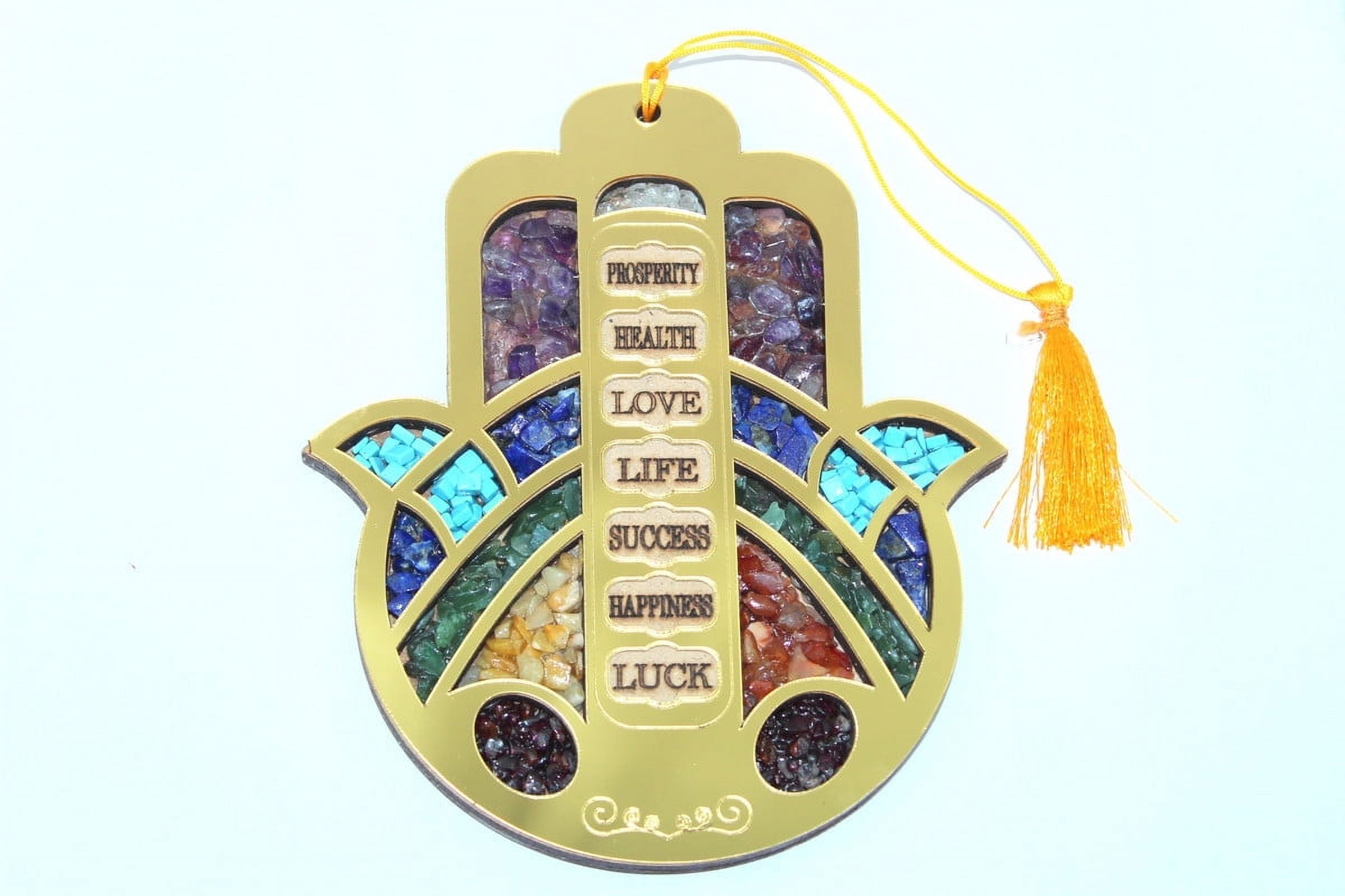 HAMSA Hanger with Natural Crystal,Wall Hanger/Main Door Entrance/Home ...