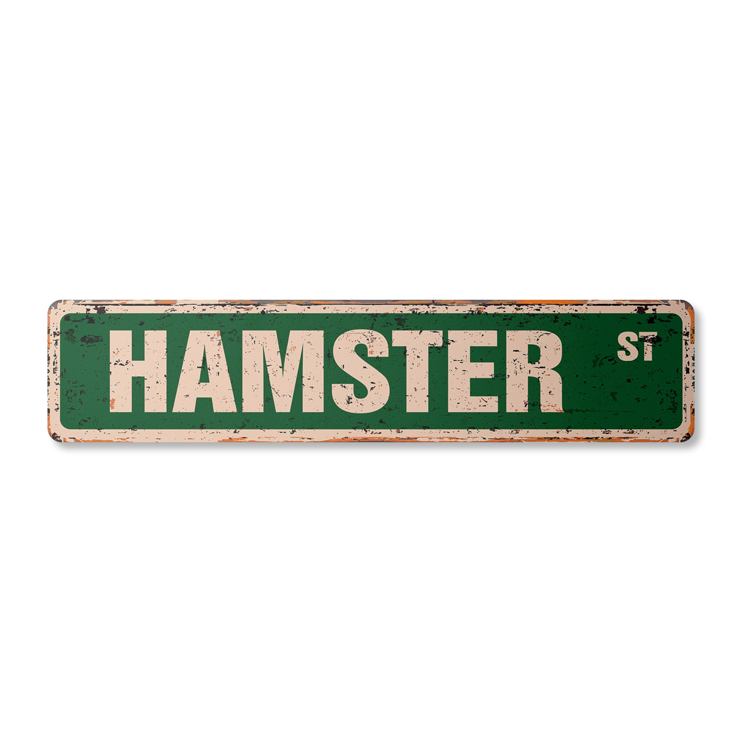 HAMSTER Vintage Plastic Street Sign race wheel tricks shavings litter ...