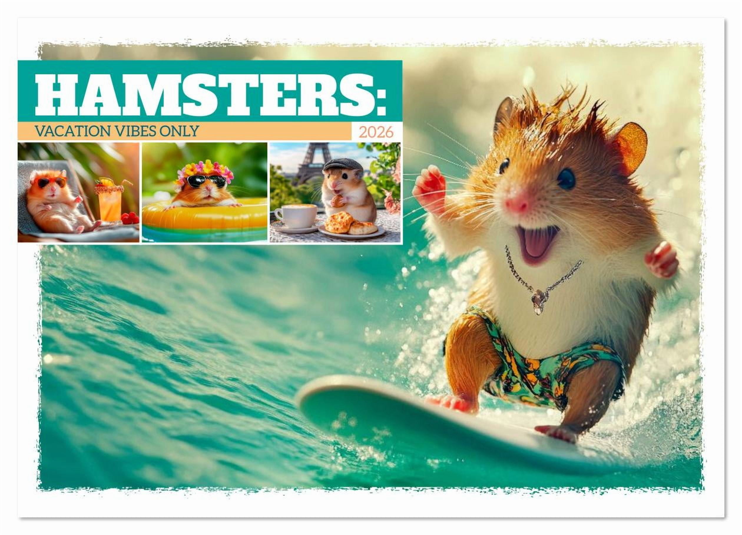 HAMSTERS: Vacation Vibes Only (Monthly Wall Calendar 2026 11.7 x 16.5 ...