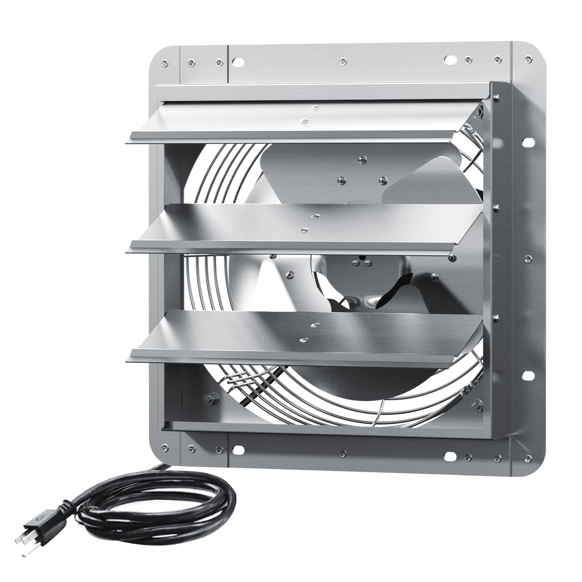 HAN'KITCHEN'LON'S 18" Aluminum Wall Mounted Shutter Exhaust Fan, 2678 ...