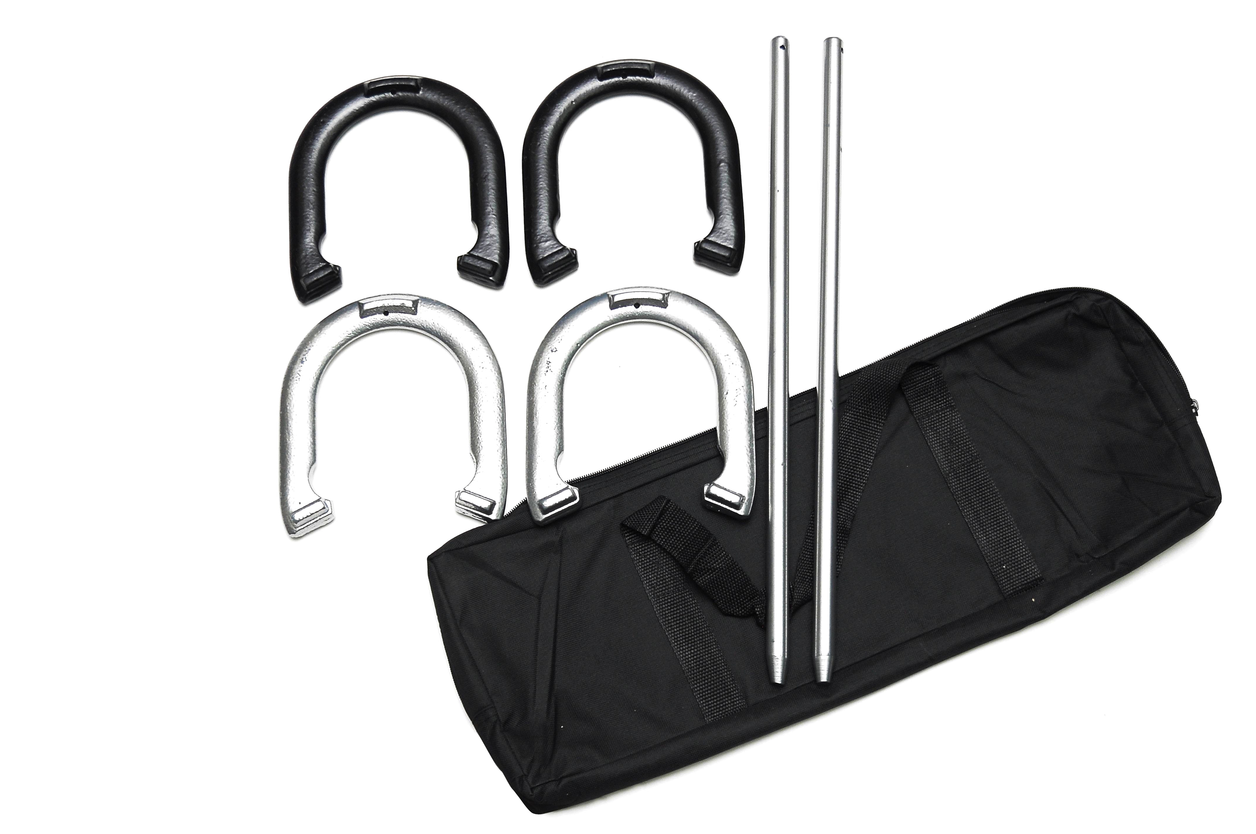 HAN'S DELTA Horseshoes Set - Includes 4 Horseshoes and 2 Stakes and ...