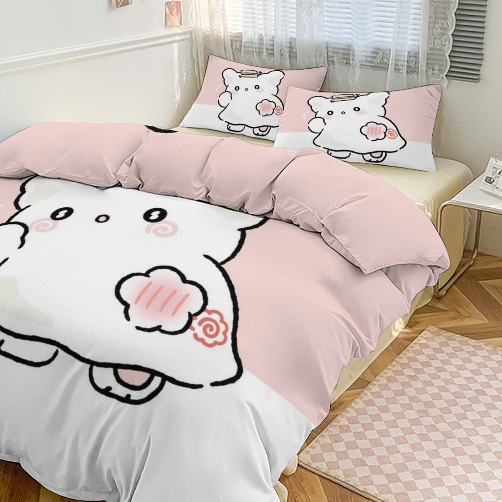 HANAMA-RUOBAKE Bedding Set Anime Three-piece for Boys Girls Teens Queen ...