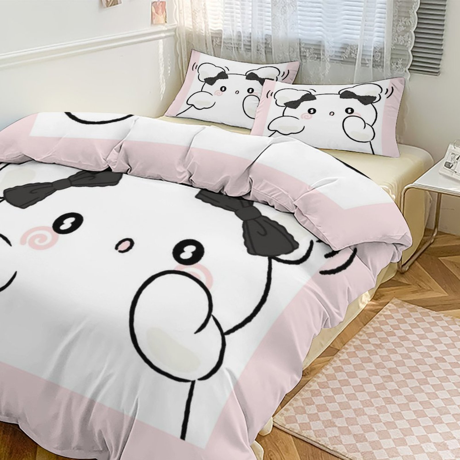 HANAMARUOBAKE Bedding Set Anime Three-piece for Boys Girls Teens Full ...
