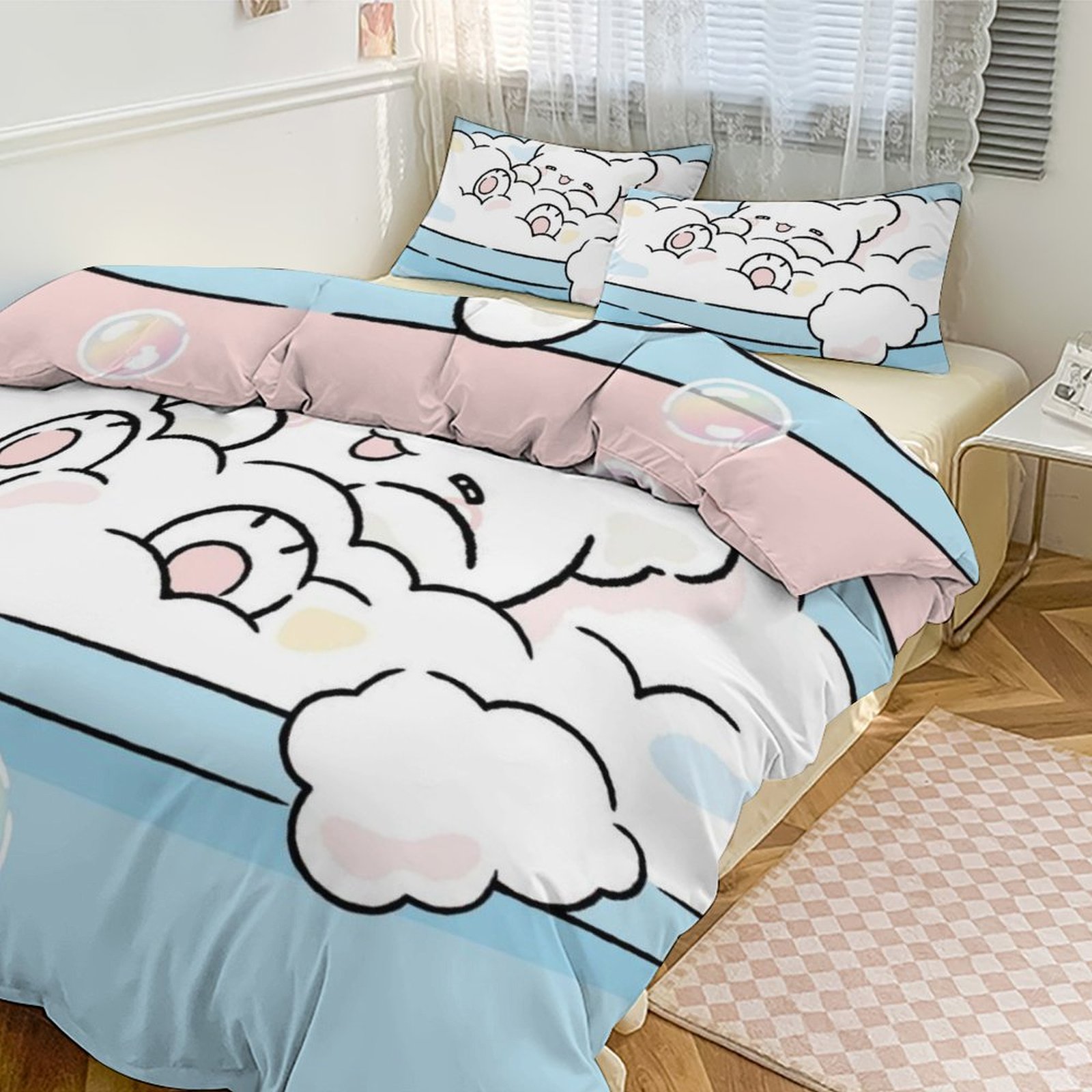 HANAMARUOBAKE Bedding Set Anime Three-piece for Boys Girls Teens King ...