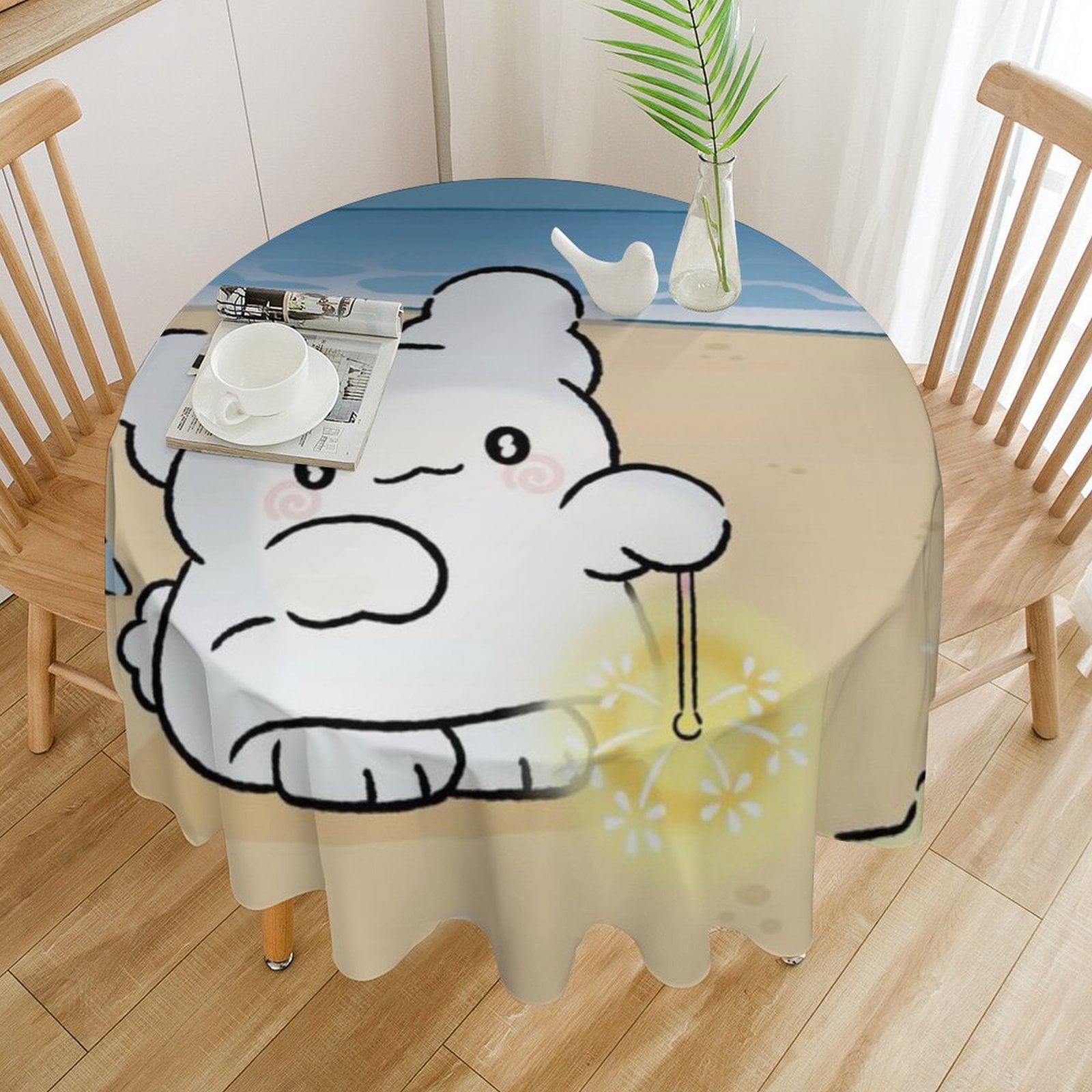 HANAMARUOBAKE Tablecloth Anime for Dining Table Picnic Gift 70x70in ...