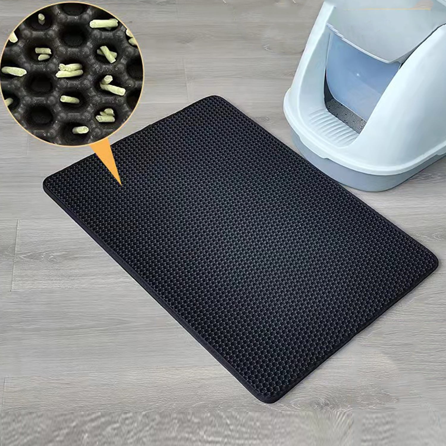 HANAMYA Cat Litter Trapper Mat Honeycomb Double Layer Mats Urine ...