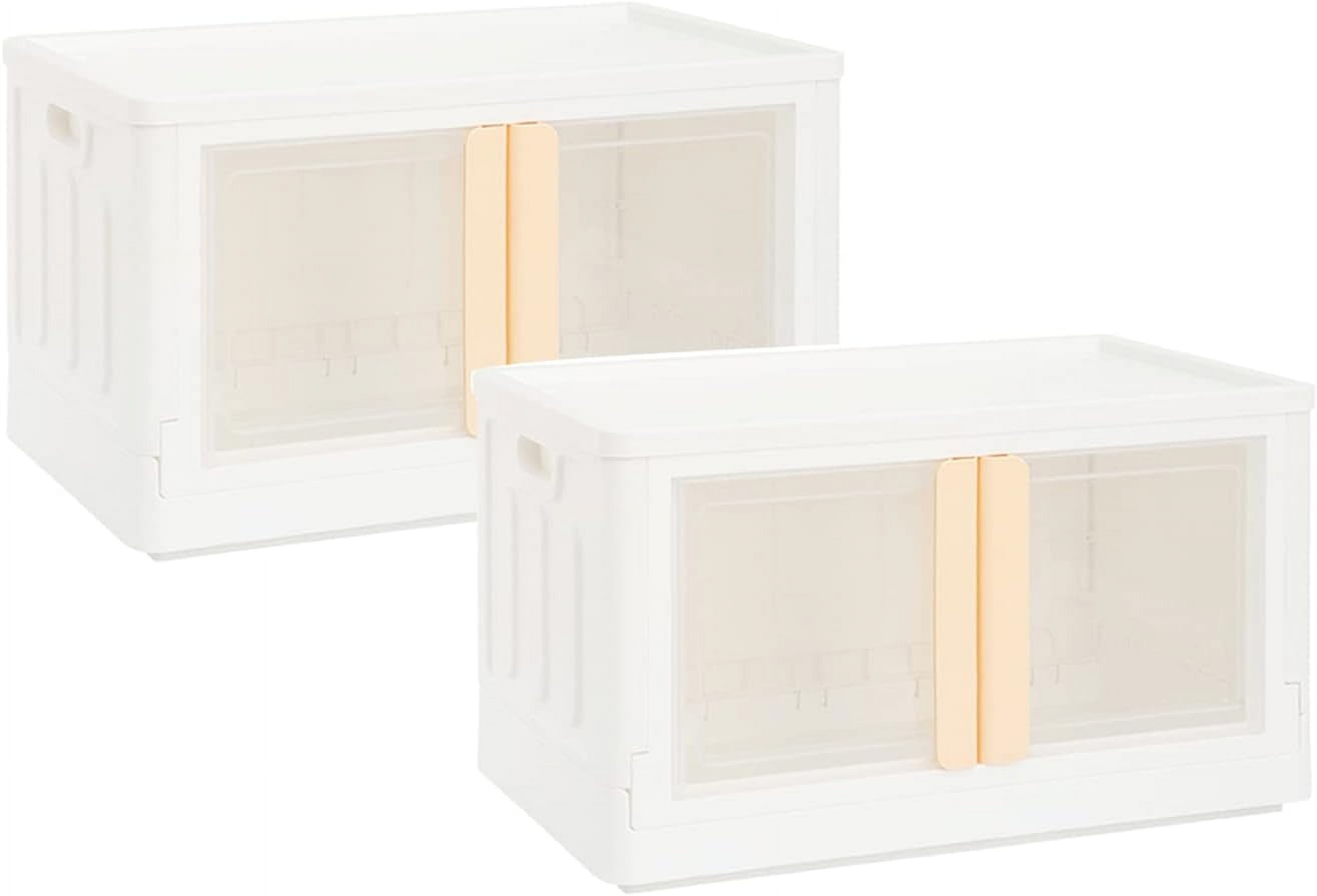 HANAMYA Folding and Stackable Container with Doors and Handles ...