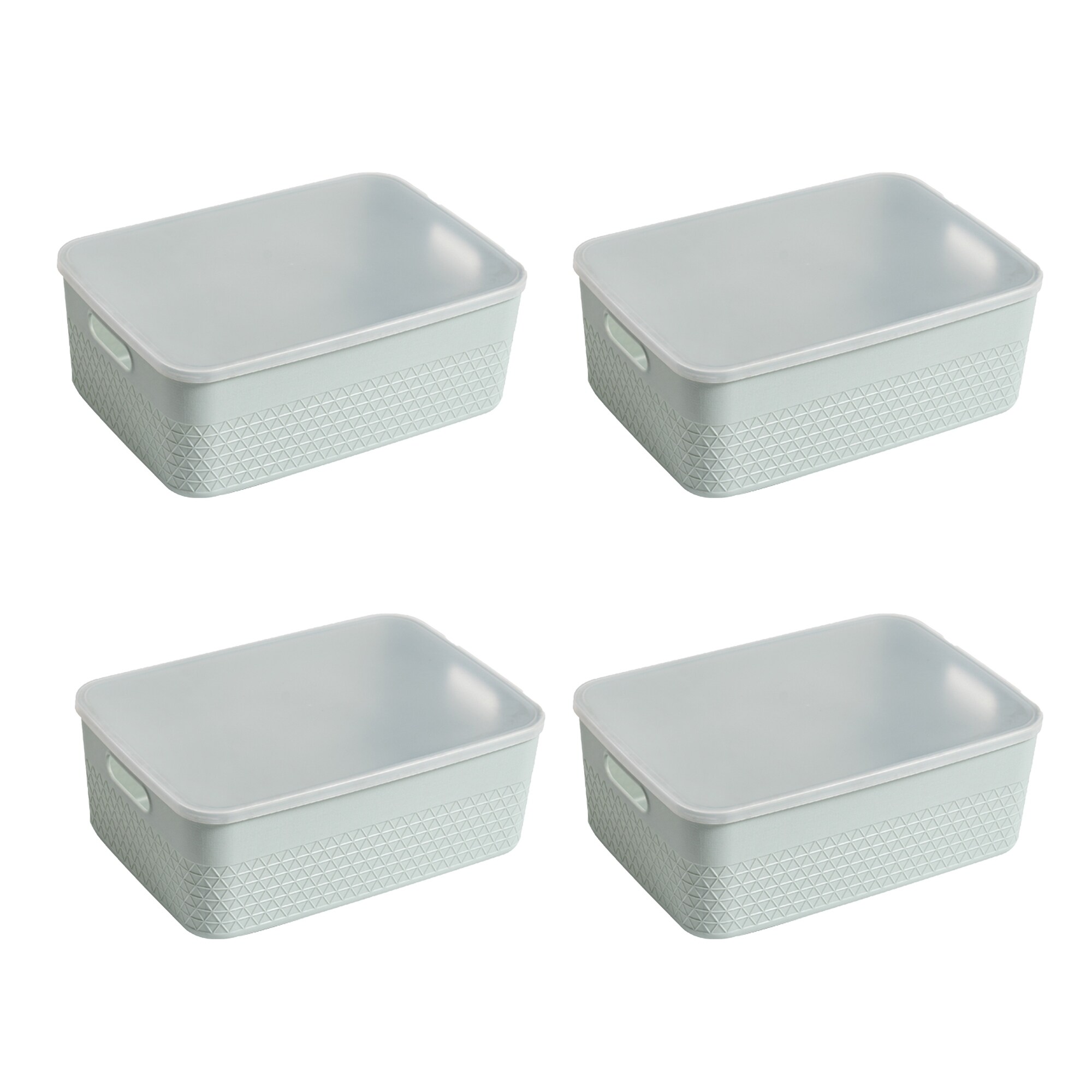 HANAMYA Lidded Storage Bin Organizer | Storage Organizing Container ...