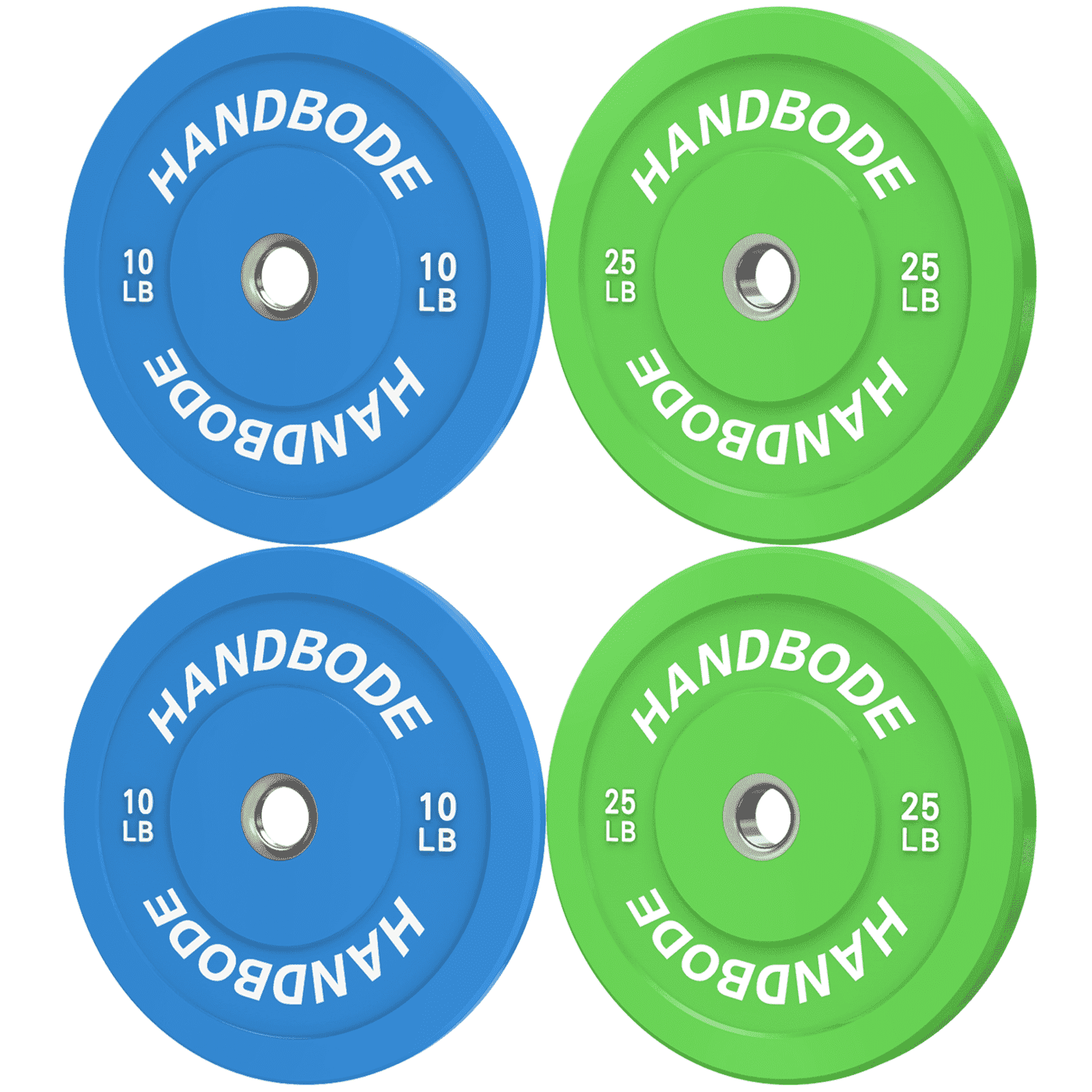 HANDBODE 70 lb Set Bumper Plates Olympic Weight Plates, Colored Rubber ...