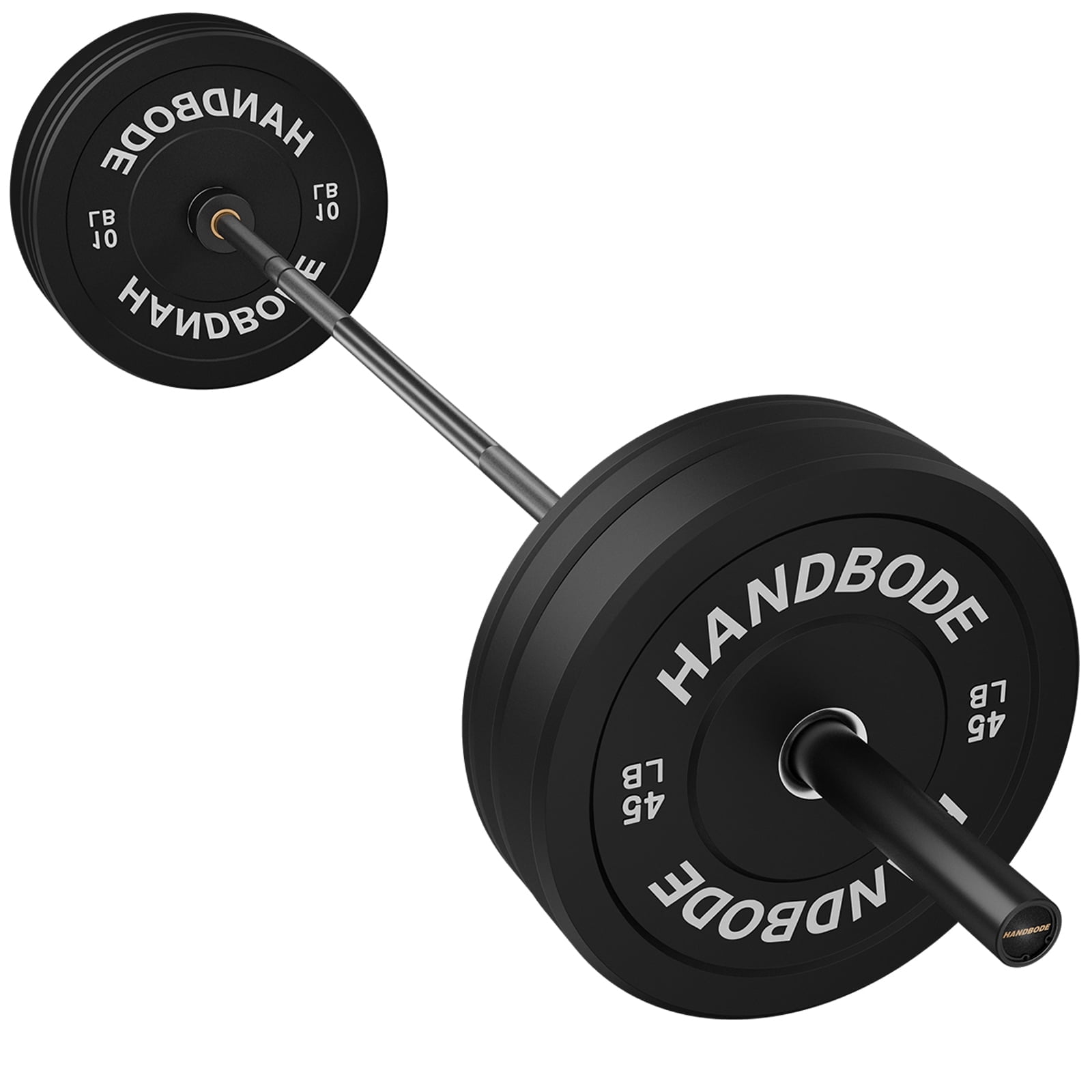 HANDBODE Bumper Plates, 160 lb Set Olympic Weight Plates, Rubber Bumper ...