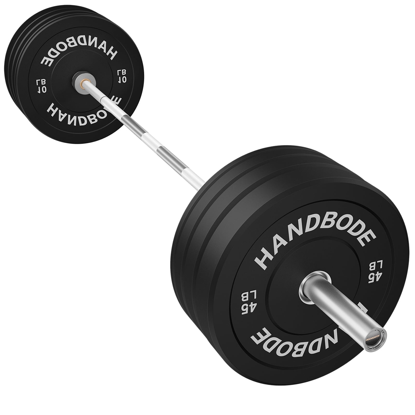HANDBODE Bumper Plates, 230 lb Set B Olympic Weight Plates, Rubber ...