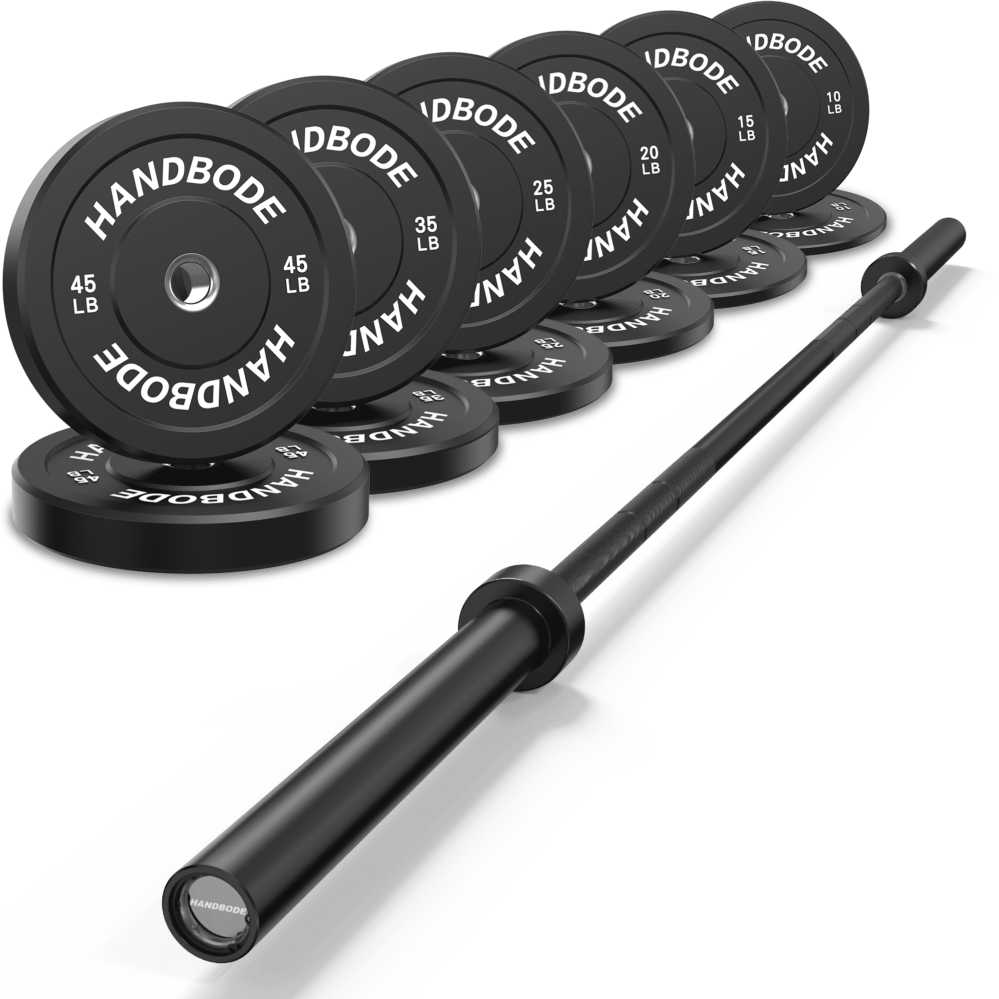 HANDBODE Bumper Plates, 300 lb Set Olympic Weight Plates, Rubber Bumper ...