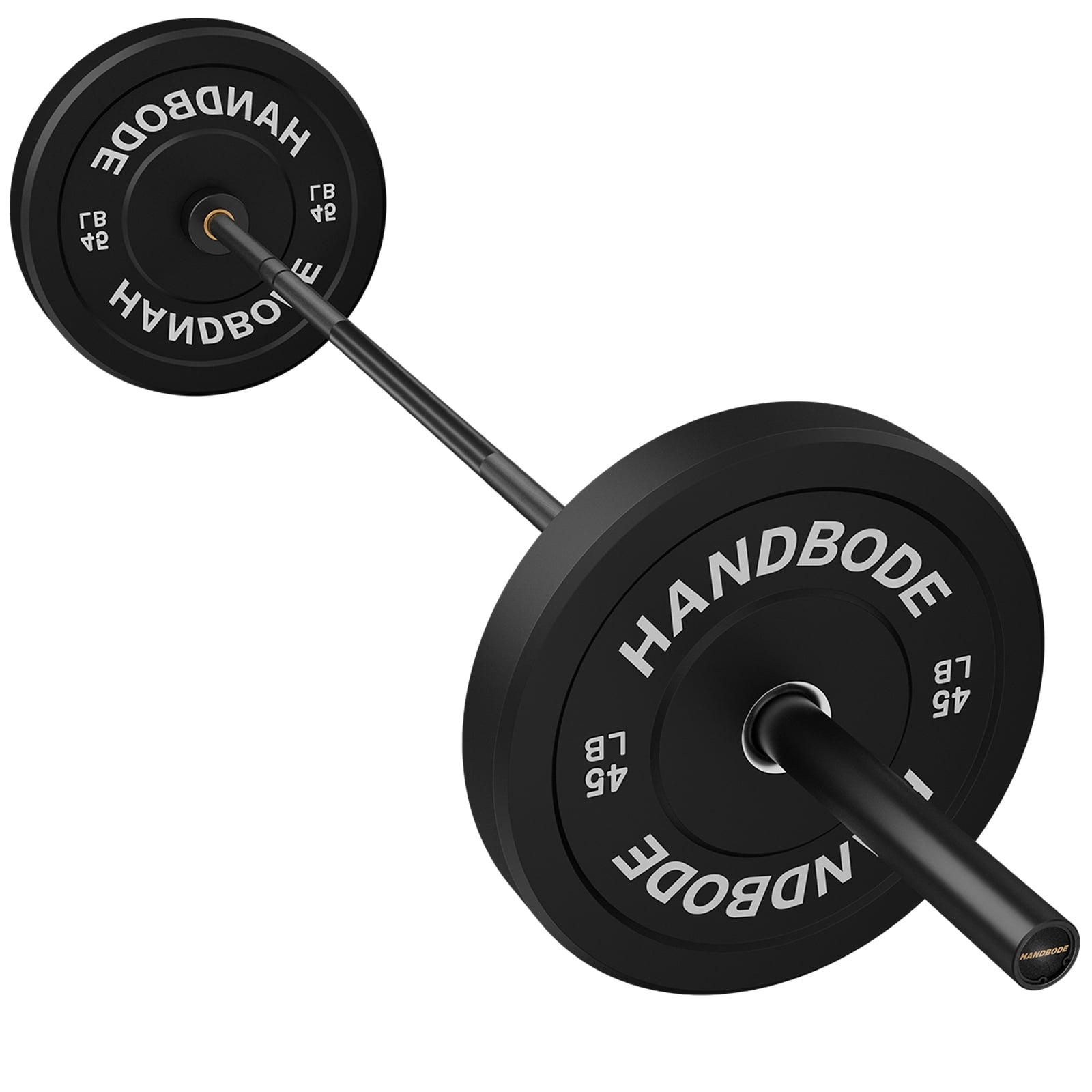HANDBODE Bumper Plates, 45 lb Olympic Weight Plates Set of 2, Rubber ...