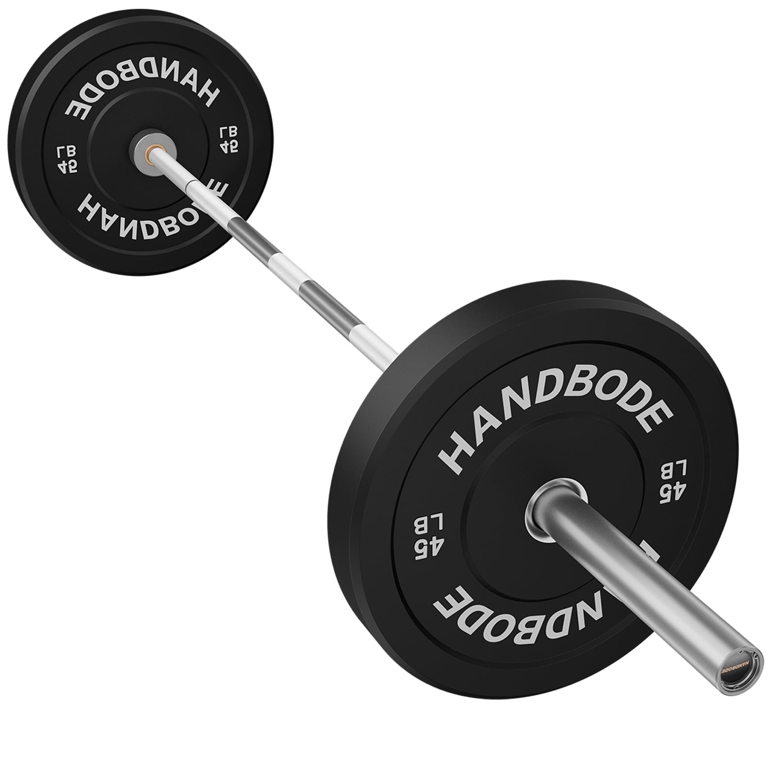 HANDBODE Bumper Plates, 45 lb Olympic Weight Plates Set of 2, Rubber ...