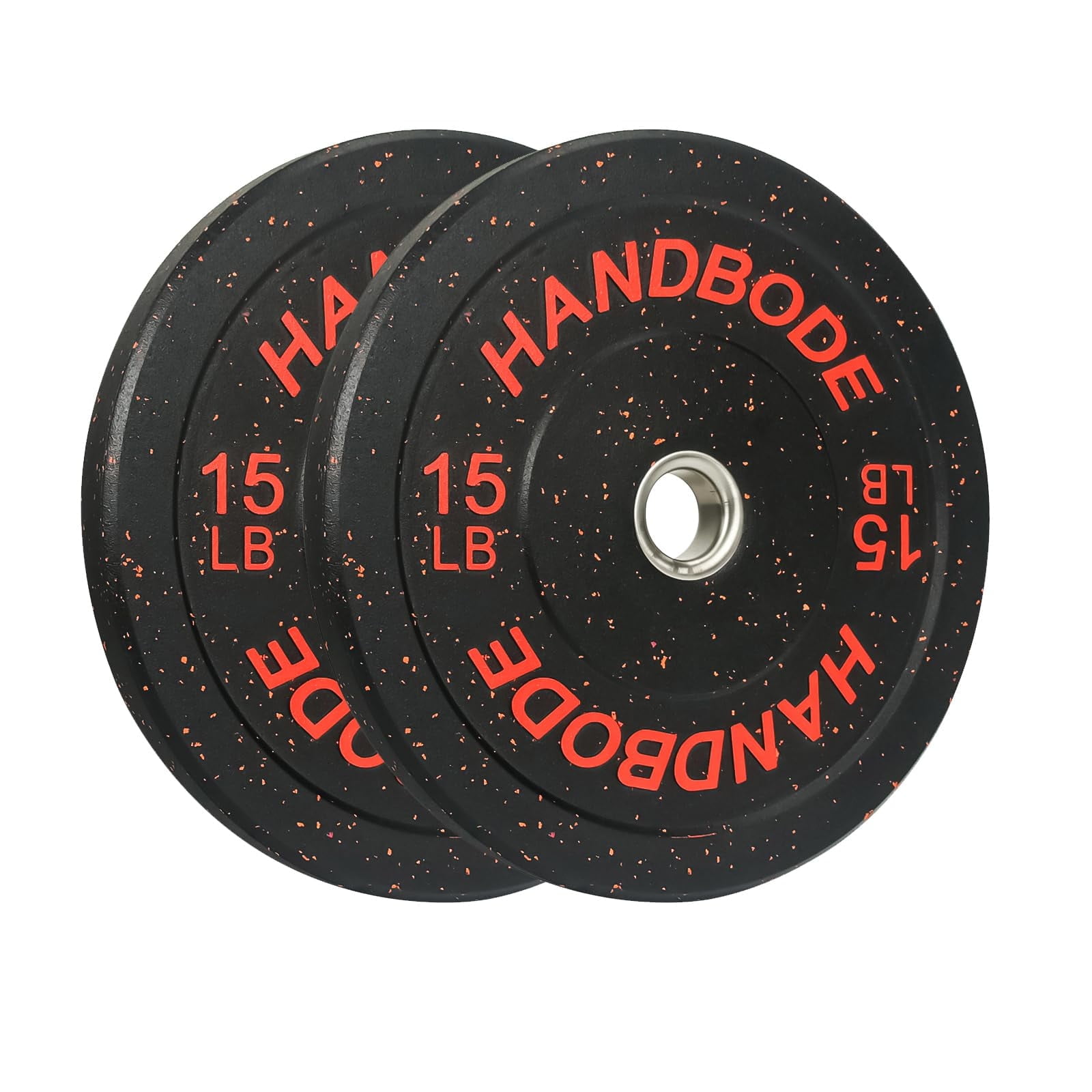 HANDBODE Bumper Plates High-Bounce Olympic Weight Plates, Colored crumb ...