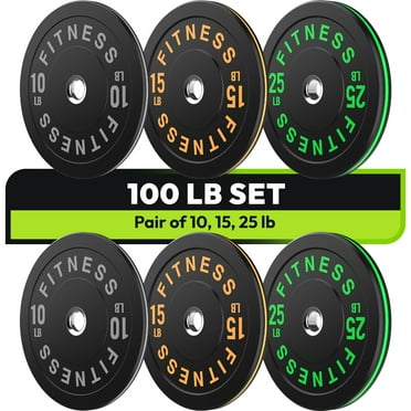 HANDBODE Bumper Plates Olympic Weight Plates, Colored Rubber plate for ...