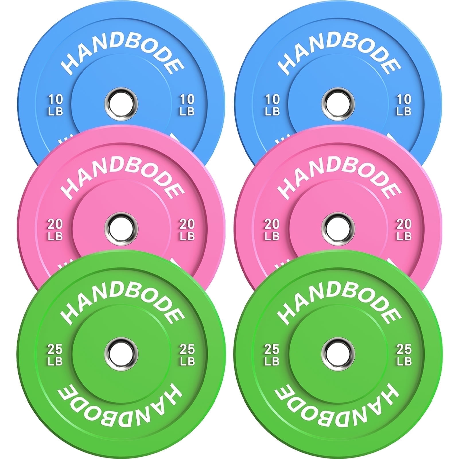 HANDBODE Bumper Plates Olympic Weight Plates, Colored Rubber plate for ...
