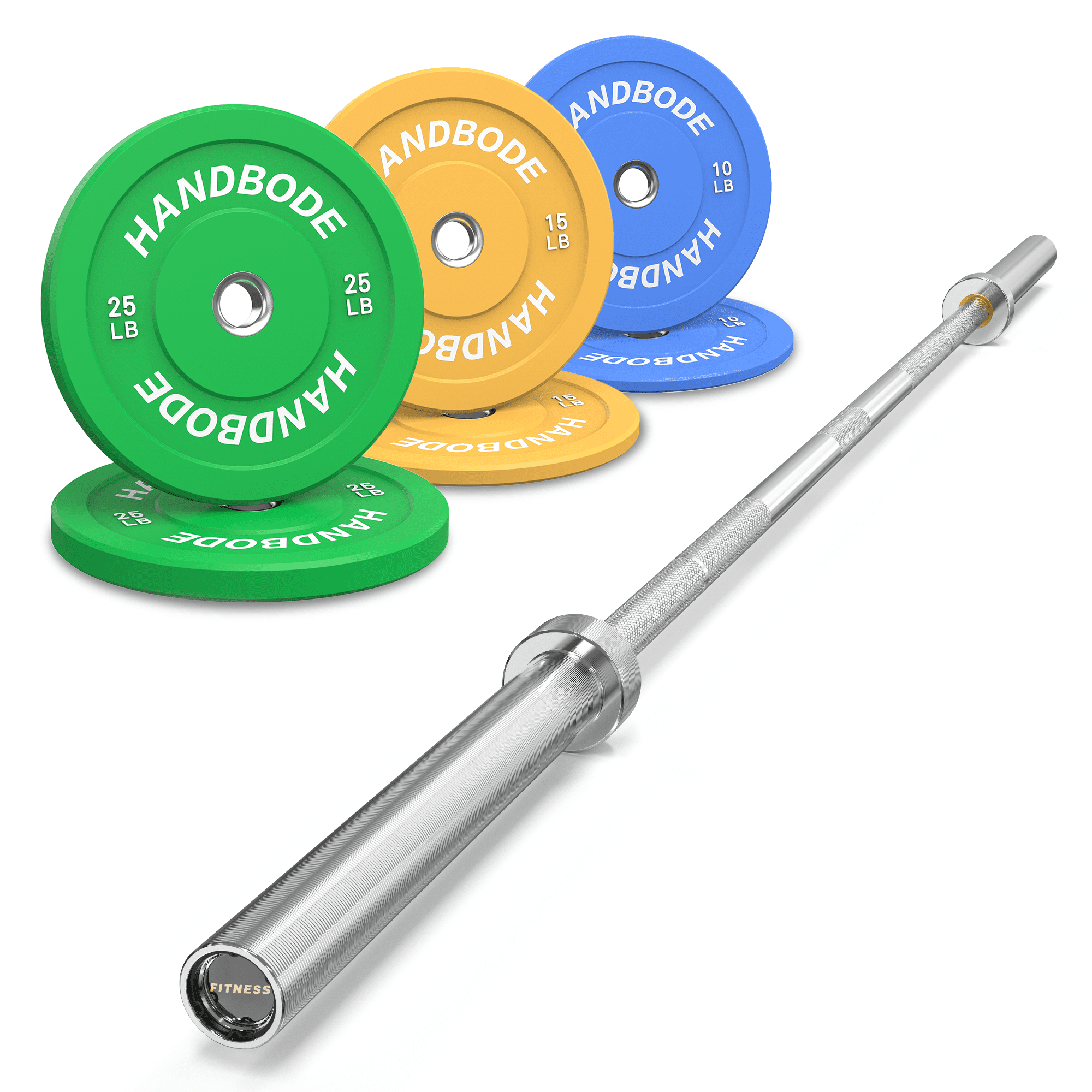 HANDBODE Bumper Plates Olympic Weight Plates, Colored crumb rubber ...