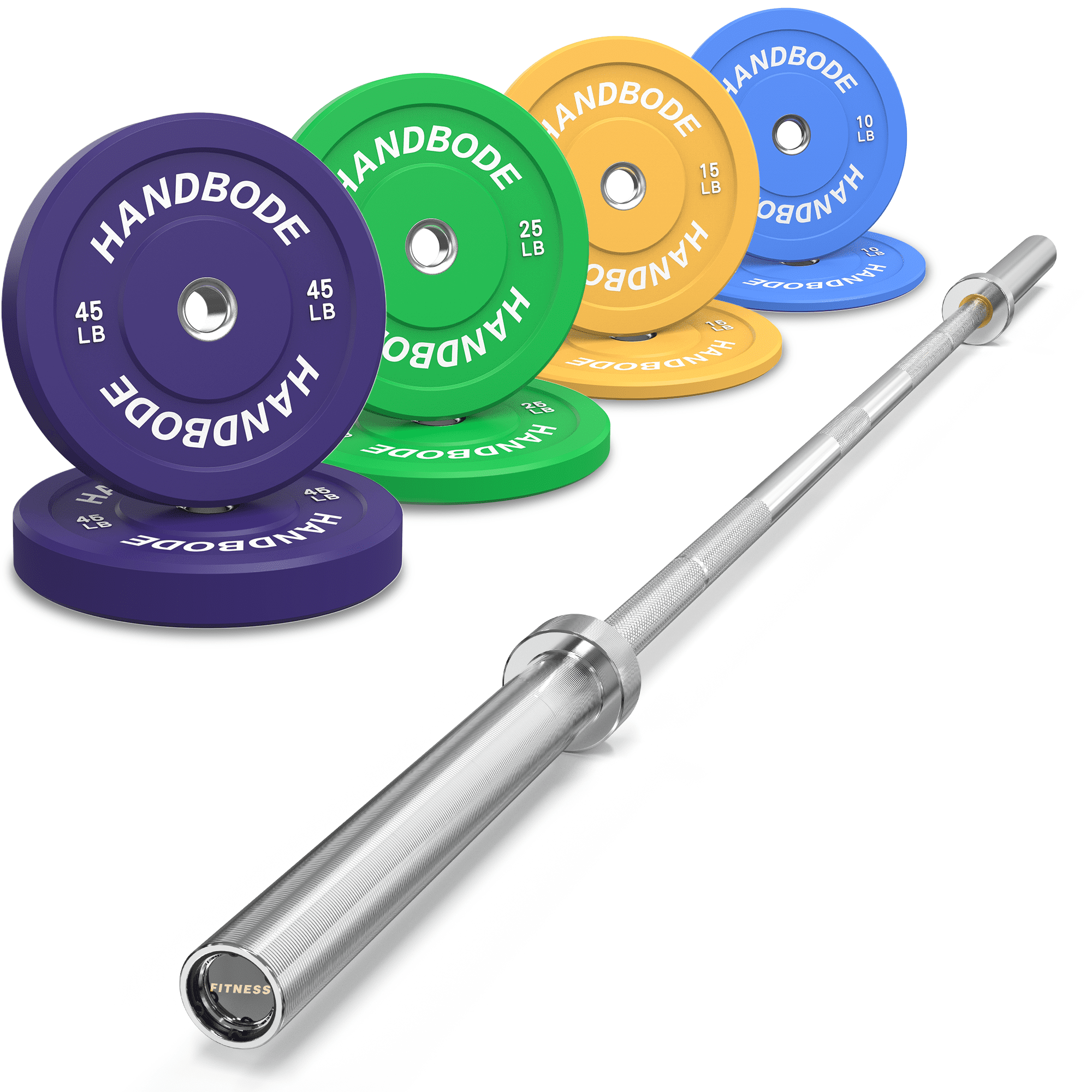 HANDBODE Bumper Plates Olympic Weight Plates, Colored crumb rubber ...