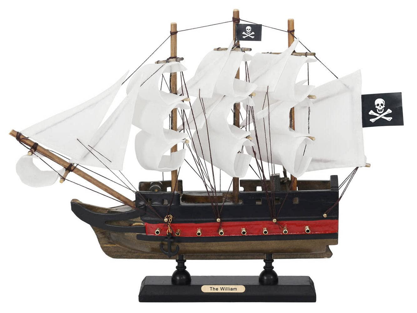 HANDCRAFTED NAUTICAL D√âCOR Wooden Calico Jacks The William White Sails ...