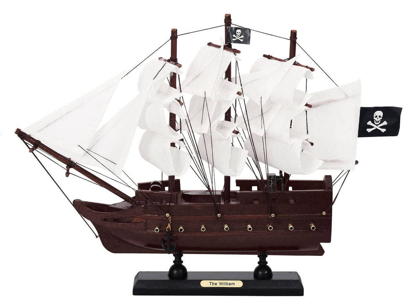 HANDCRAFTED NAUTICAL D√âCOR Wooden Calico Jacks The William White Sails ...