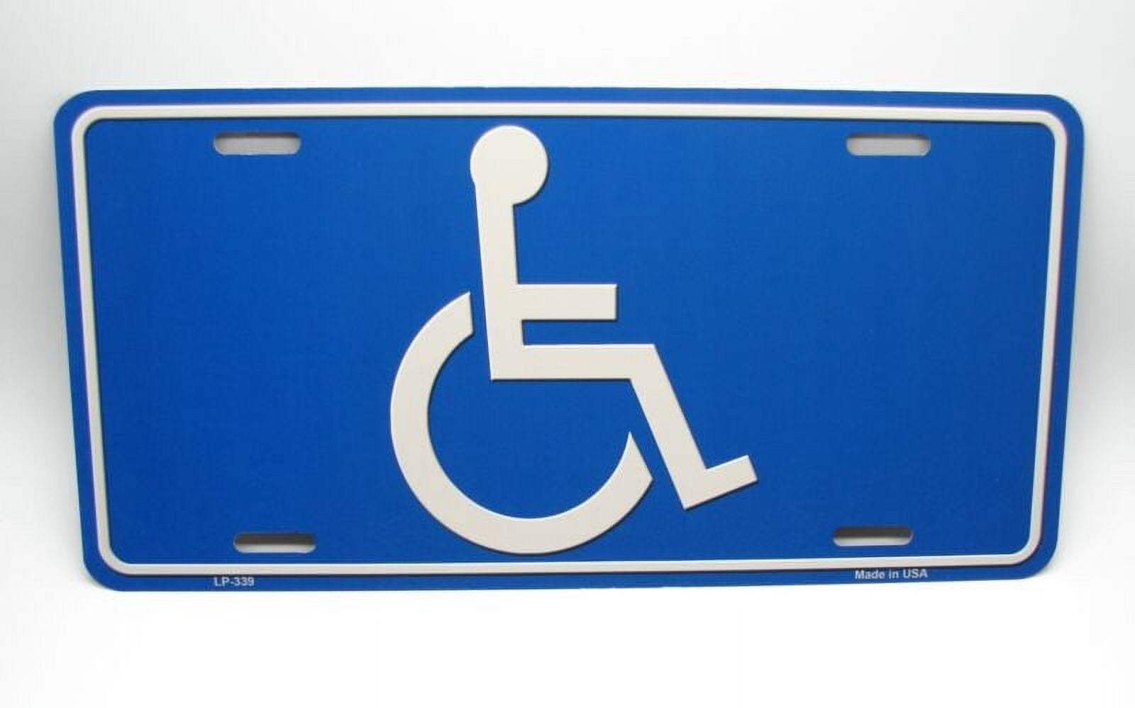 HANDICAP LOGO SIGN METAL CAR LICENSE PLATE. HANDICAP CAR LICENSE PLATE ...