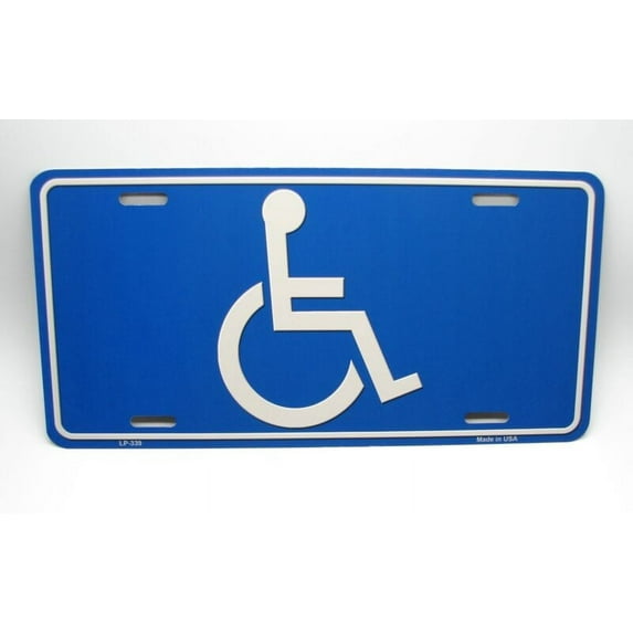 HANDICAP LOGO SIGN METAL CAR LICENSE PLATE. HANDICAP CAR LICENSE PLATE ...