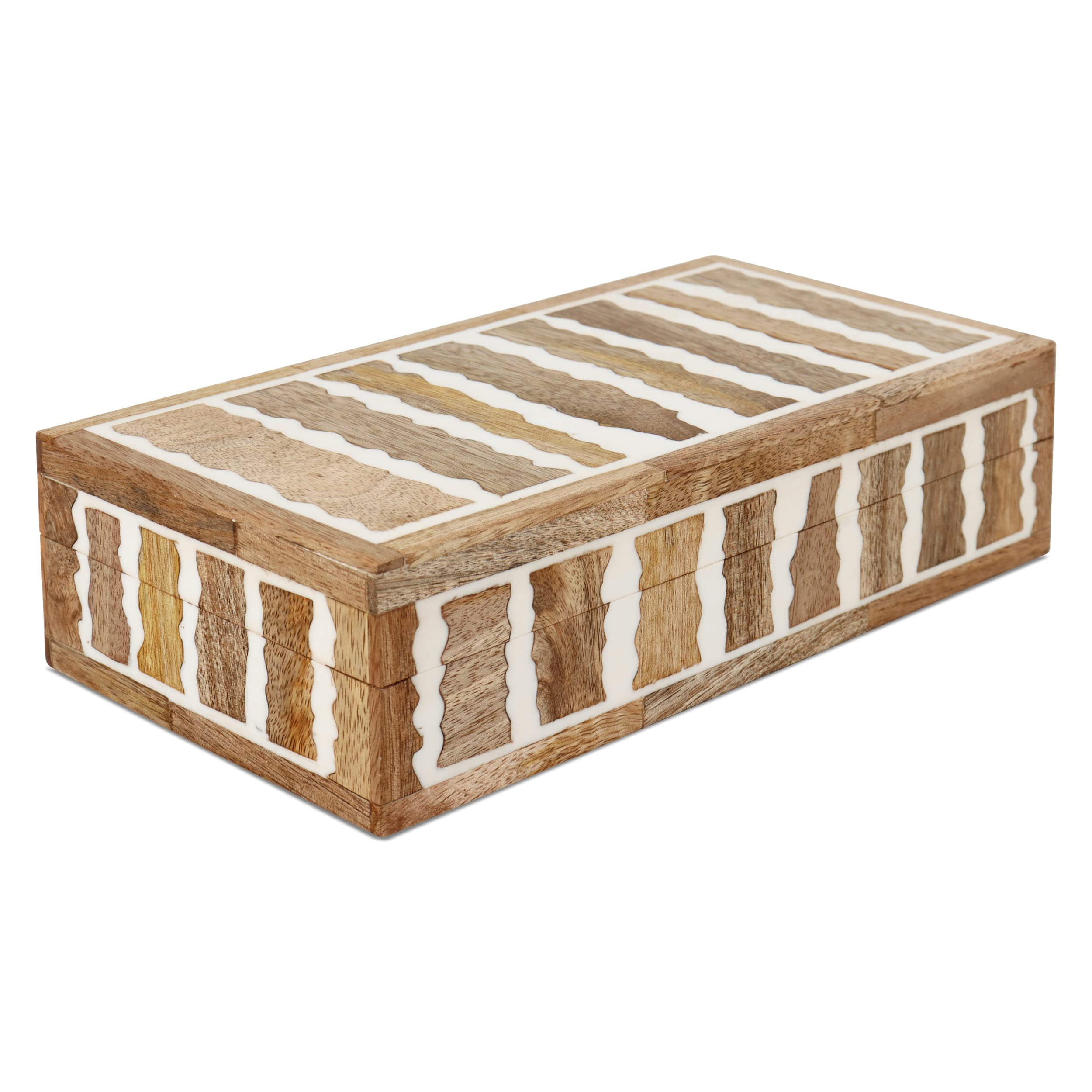 HANDICRAFTS HOME 10x4.5x2.5 Decorative Box Handmade Storage Organizer ...