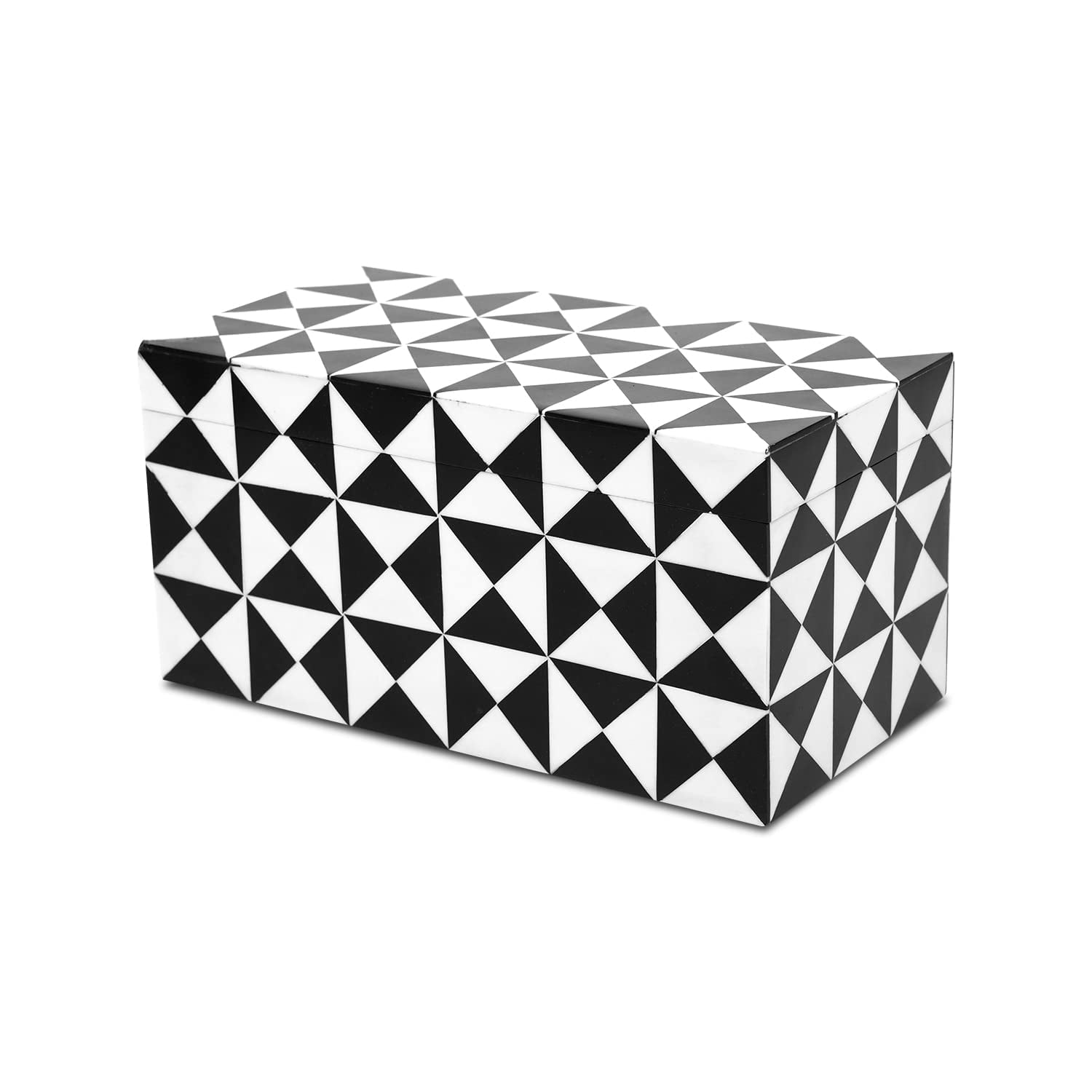 HANDICRAFTS HOME Black & White Triangle Art Collection Storage ...