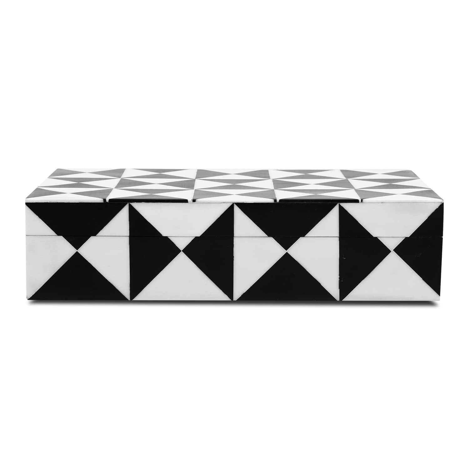 HANDICRAFTS HOME Black & White Triangle Art Collection Storage ...