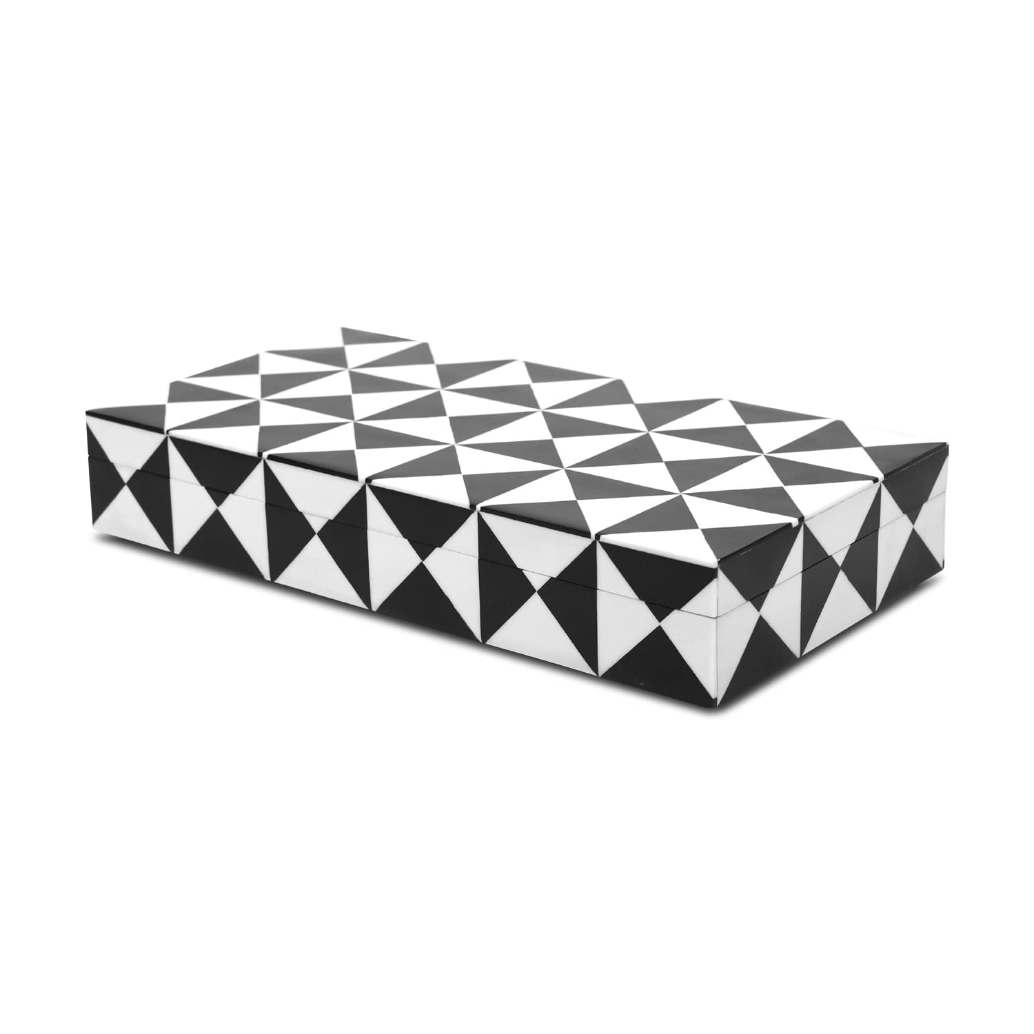 HANDICRAFTS HOME Black & White Triangle Art Collection Storage ...