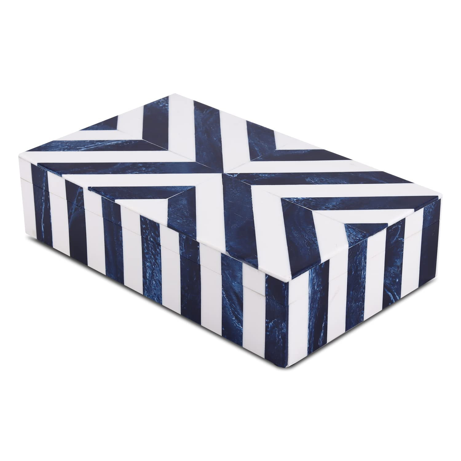 HANDICRAFTS HOME Chevron Collection, Storage Organizer Decorative Box ...