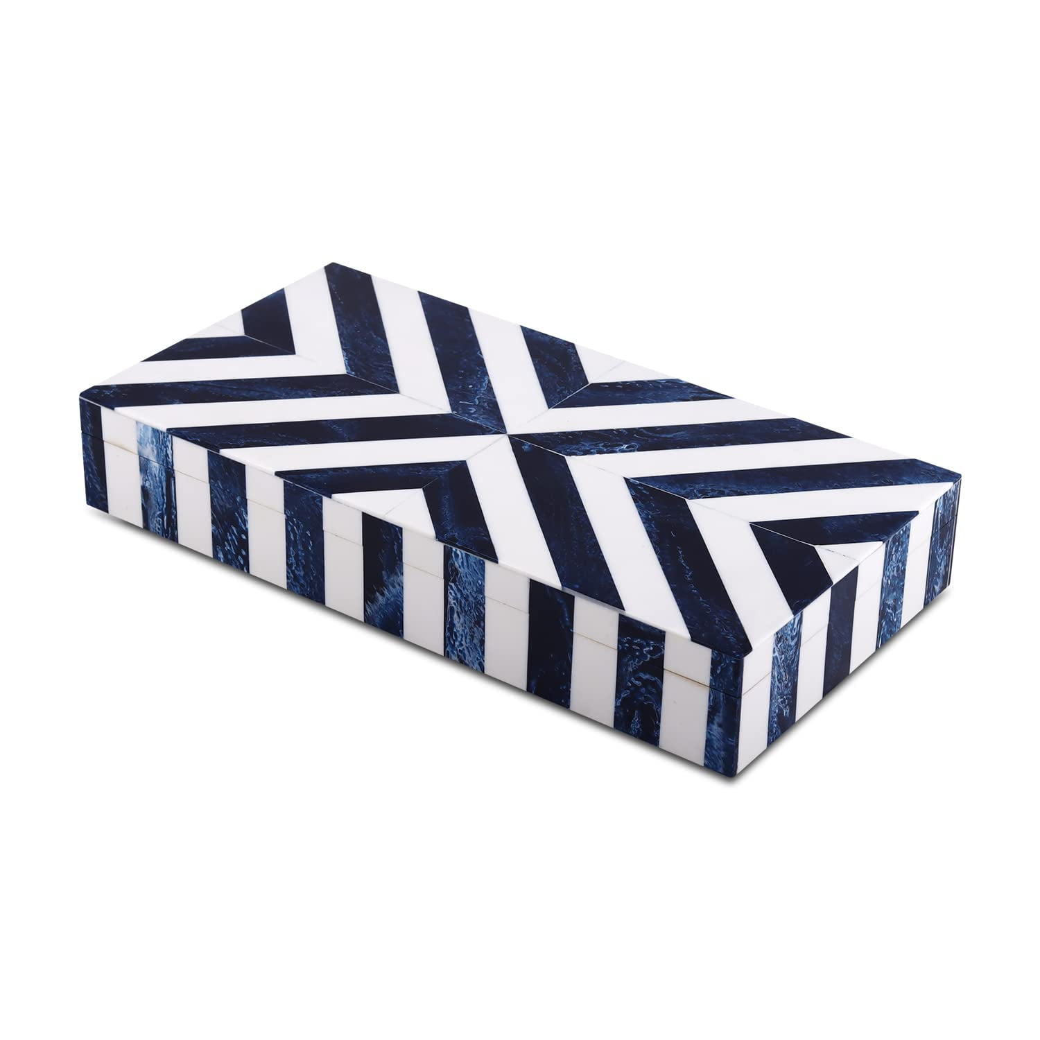 HANDICRAFTS HOME Chevron Collection, Storage Organizer Decorative Box ...