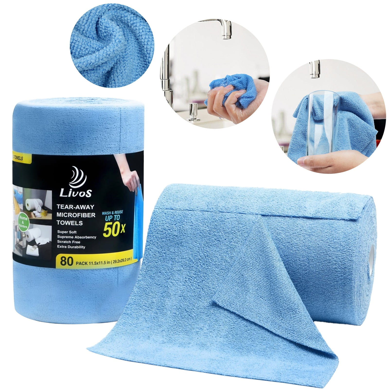 HANDIED 20 Pcs Thick Pet Foot Towels For Cats And Dogs Reusable ...