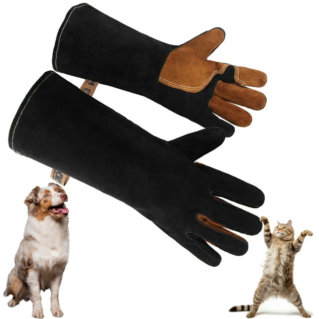 HANDLANDY 16 Inches Animal Handling Gloves Bite-Proof & Scratch ...