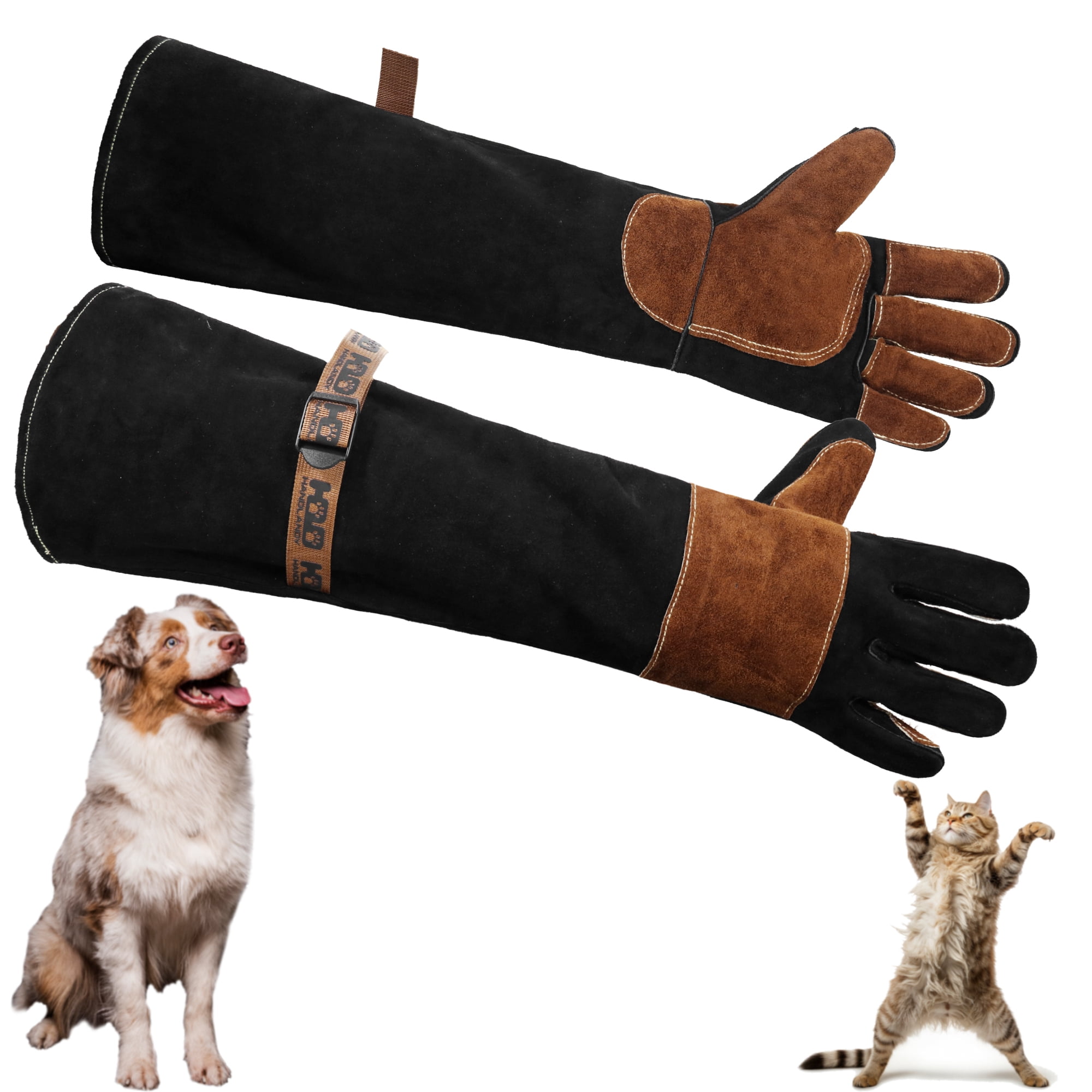 HANDLANDY 24 Inches Animal Handling Gloves Bite-Proof & Scratch ...