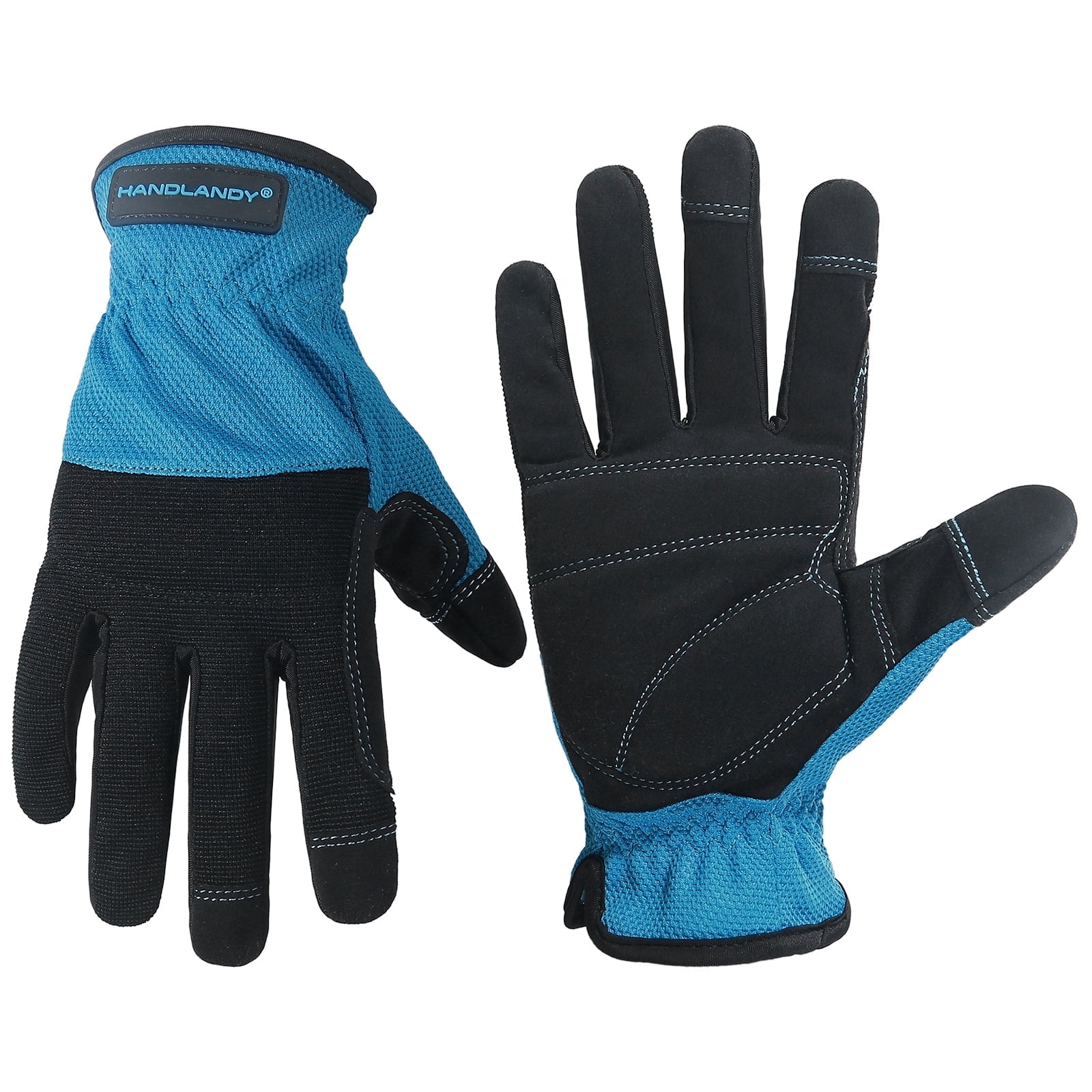 HANDLANDY Mens Work Gloves Touch screen, Utility Mechanic Gloves ...