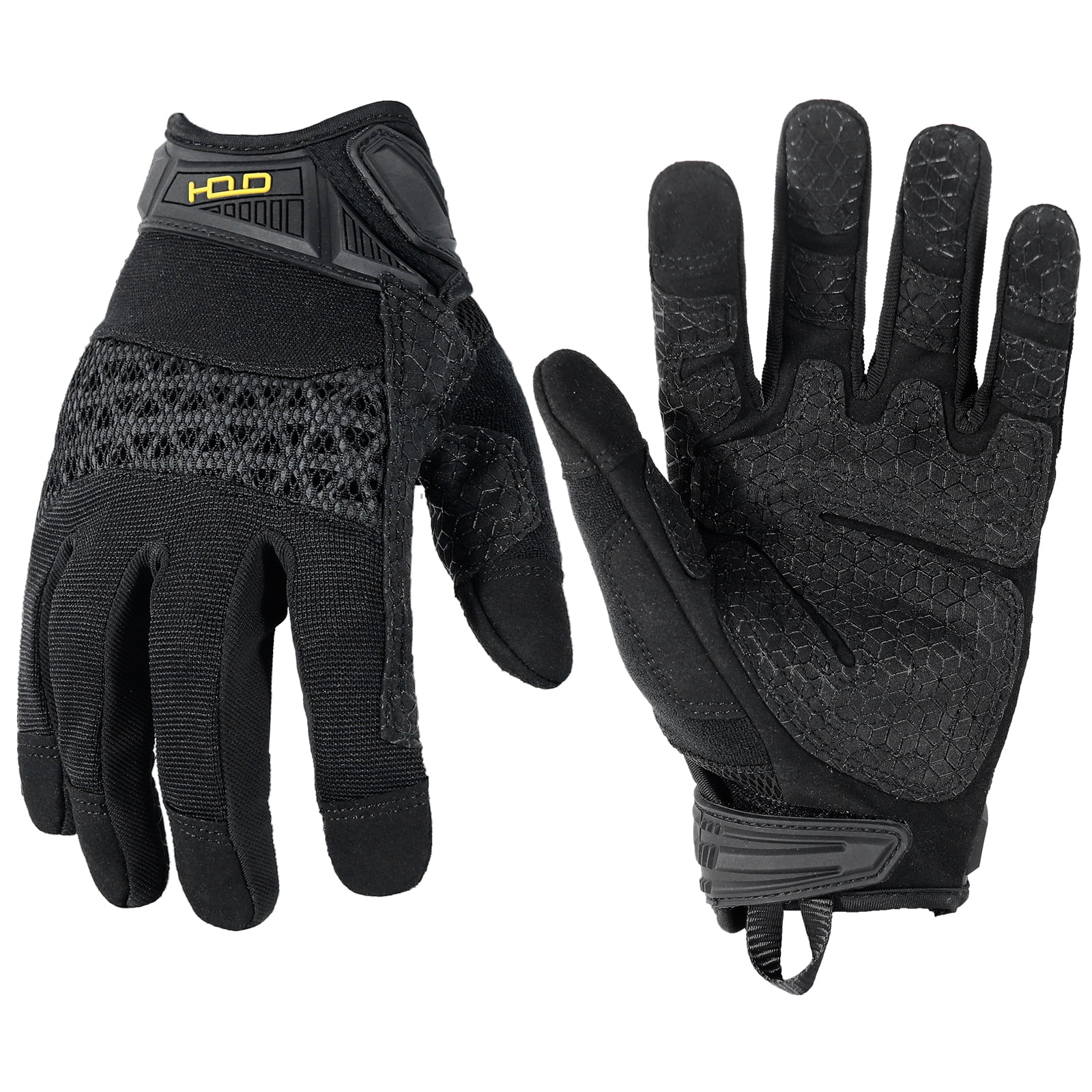 HANDLANDY Mens Work Gloves Touch screen, Utility Mechanic Gloves ...