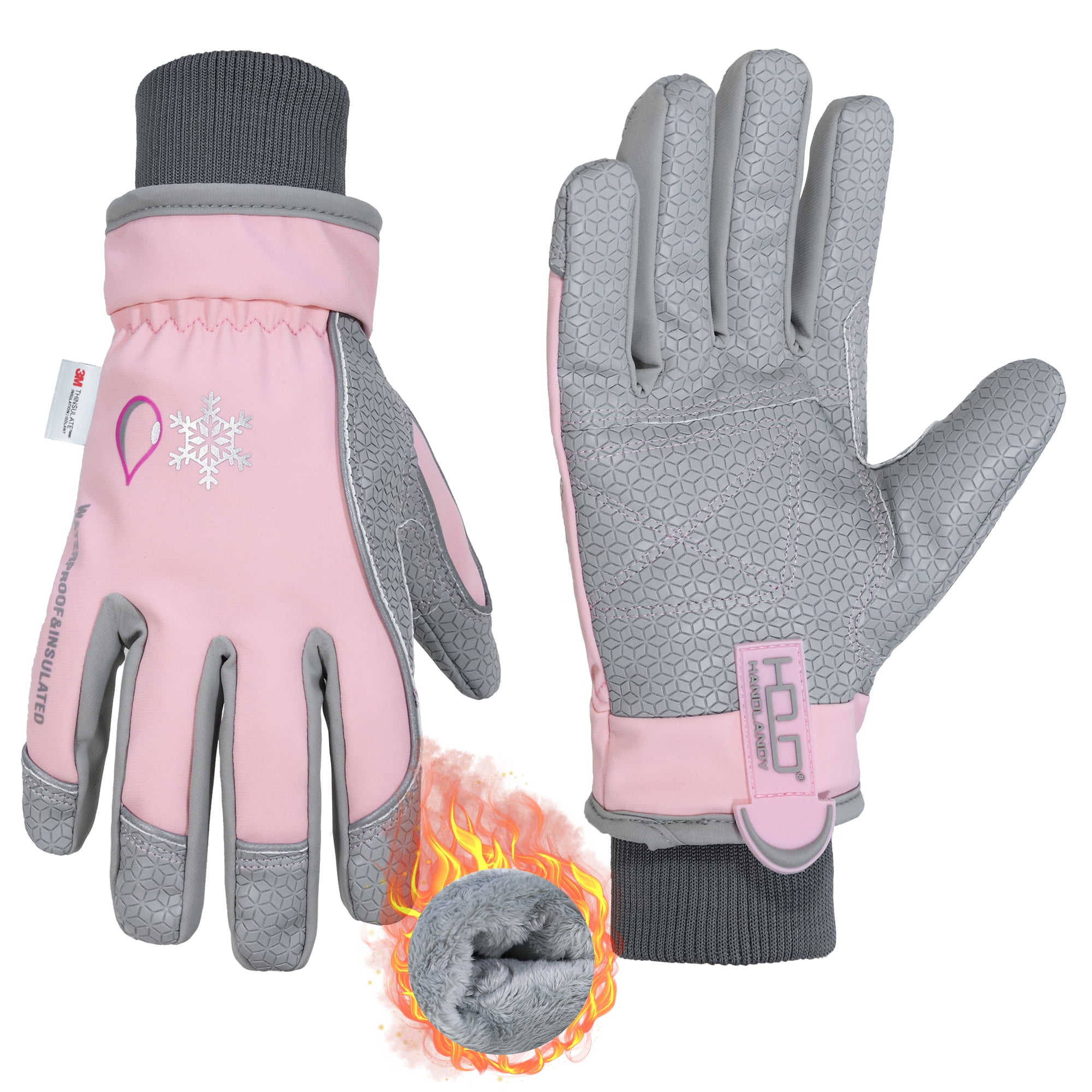 HANDLANDY Winter Insulated Work Gloves, 3M Thinsulate Thermal Water ...