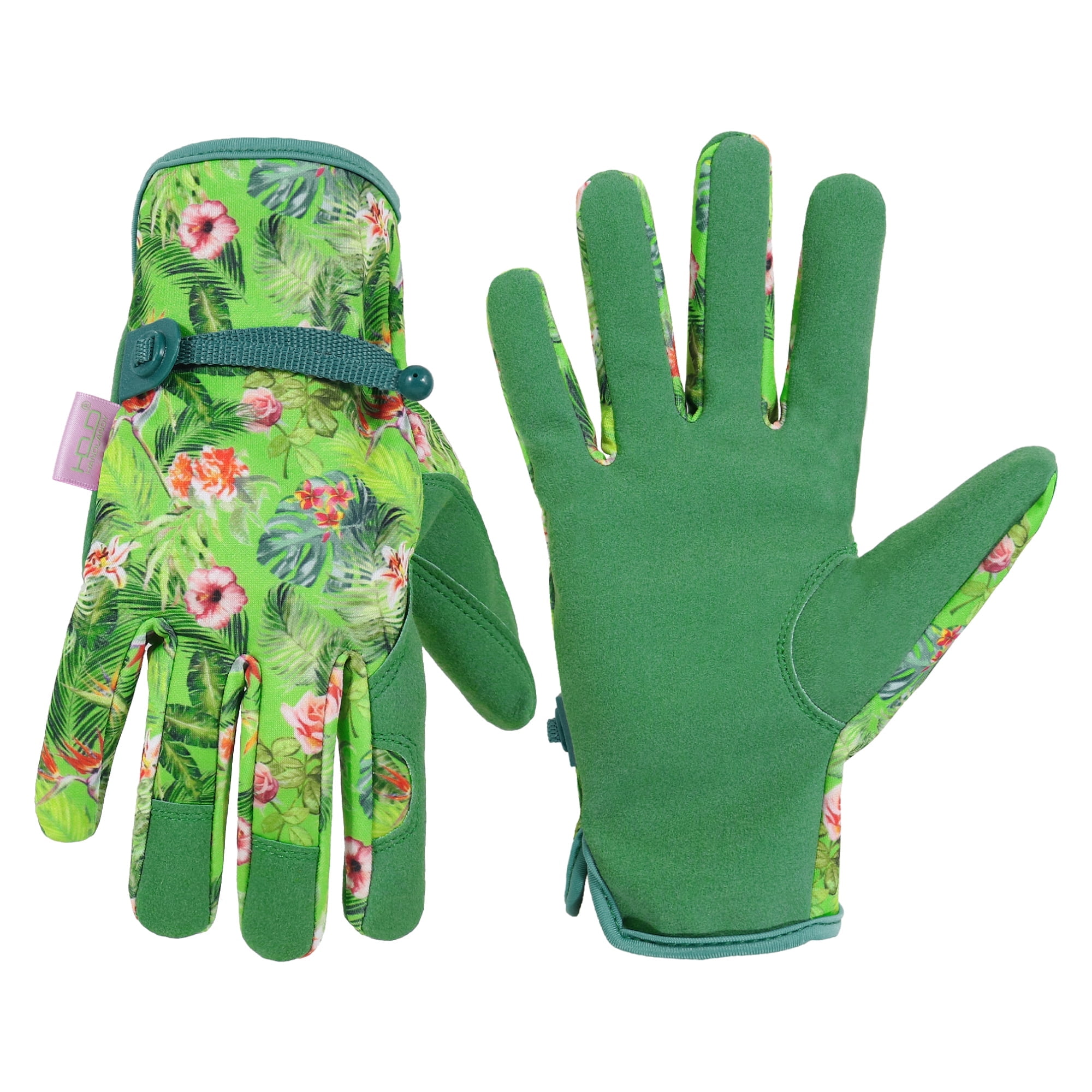 HANDLANDY Work Gloves for Women and Ladies, Leather Gardening Gloves ...