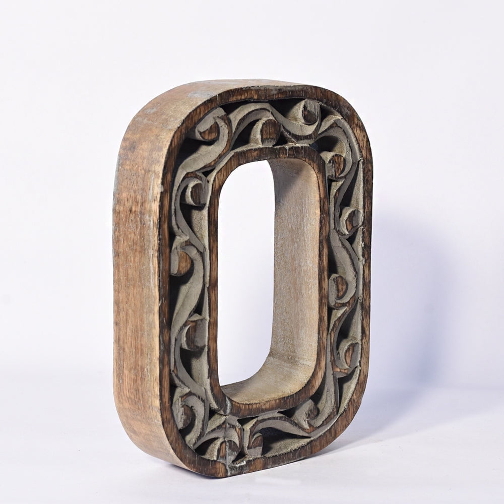 HANDMADE ECO-FRIENDLY "O" WOOD ALPHABET LETTER BLOCK FOR WALL MOUNT ...