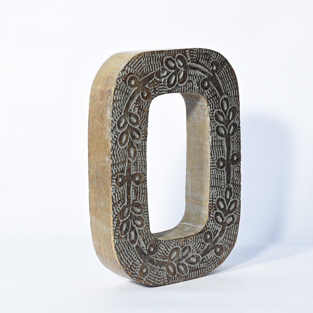 HANDMADE ECO-FRIENDLY "O" WOOD ALPHABET LETTER BLOCK FOR WALL MOUNT ...
