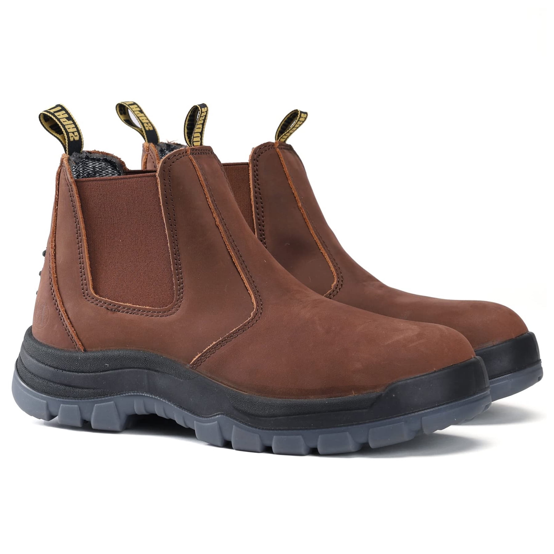 HANDMEN Men's 6" Waterproof Work Boots, Slip Resistant, Soft Toe, Anti ...